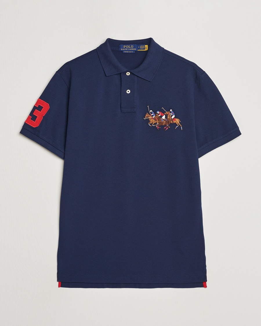 Polo Ralph Lauren Classic Fit Open Collar Stretch Polo Refined Navy at Care
