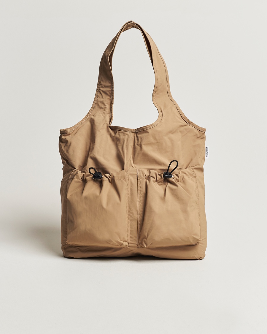 mazi untitled Nylon Bore Bag Beige at CareOfCarl.com