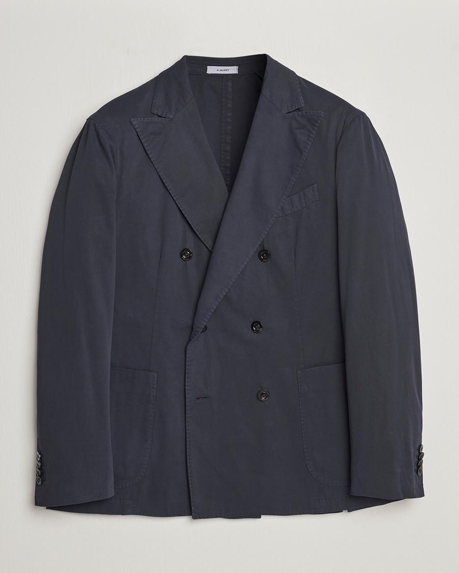 Boglioli K Jacket Linen Suit Navy at CareOfCarl.com