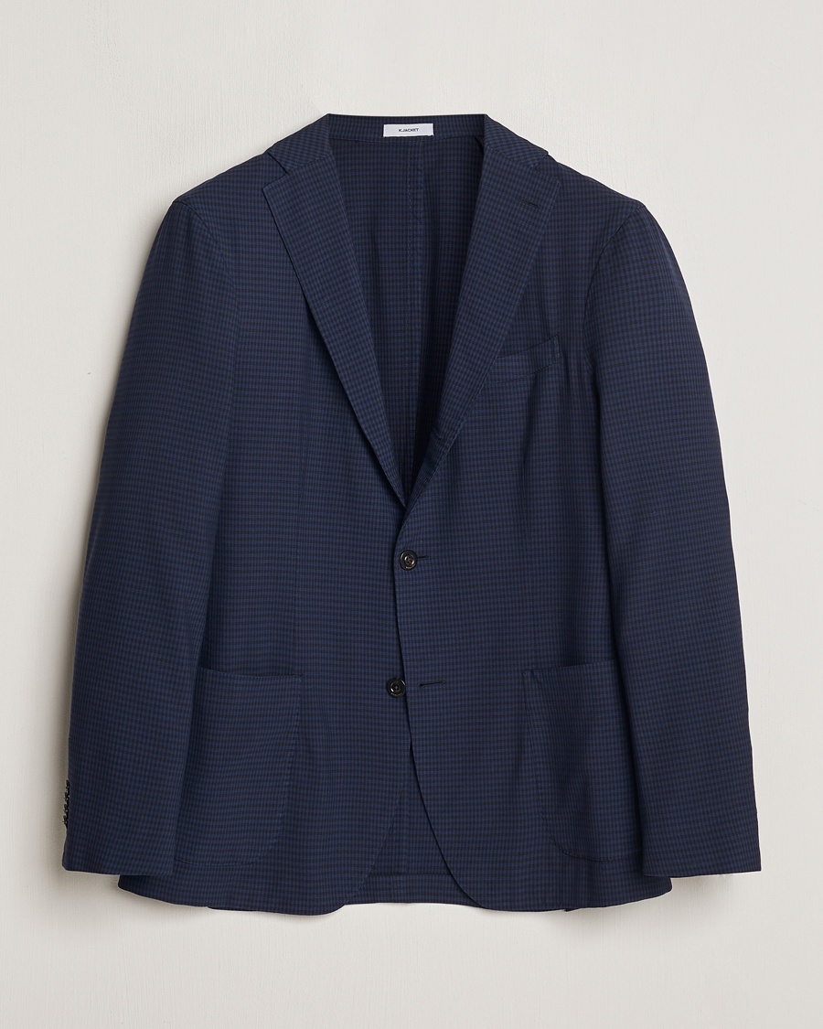 Boglioli K Jacket Linen Suit Navy at CareOfCarl.com
