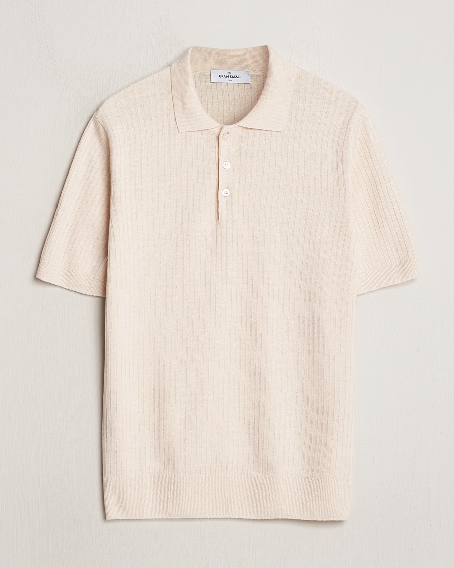 Gran Sasso Cotton Terry Polo Light Blue at CareOfCarl.com