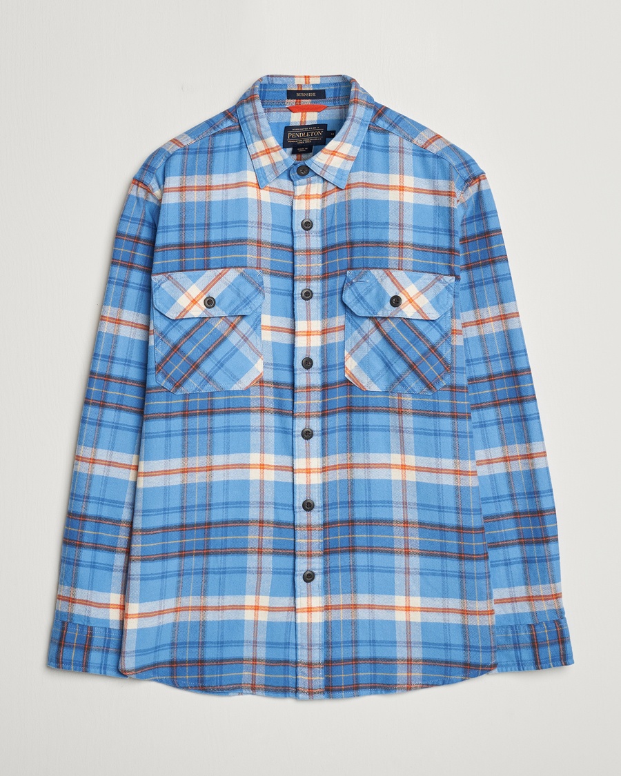 Pendleton Burnside Flannel Shirt Blue/Red Plaid at CareOfCarl.com