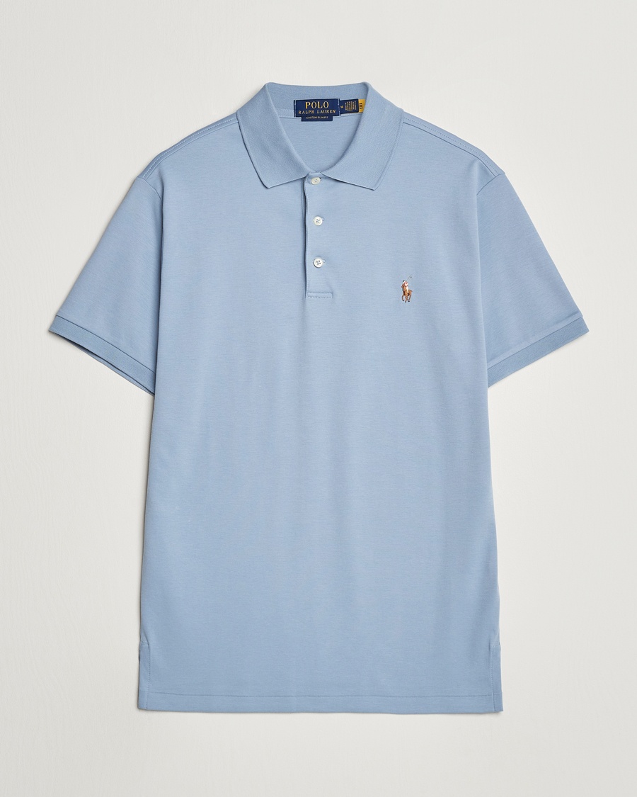 Polo Ralph Lauren Classic Fit Open Collar Stretch Polo Refined Navy at Care