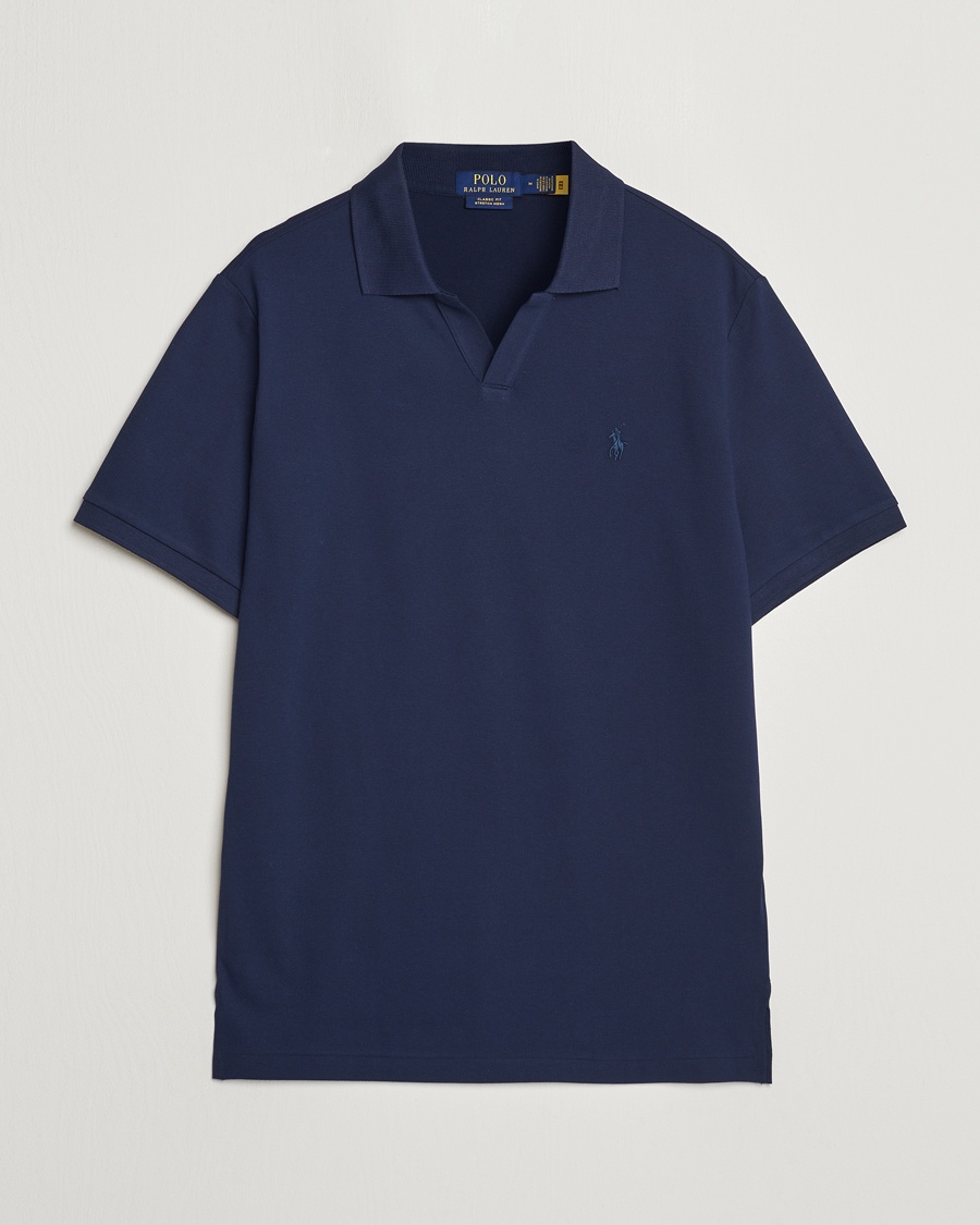 Polo Ralph Lauren Classic Fit Open Collar Stretch Polo Refined Navy at Care