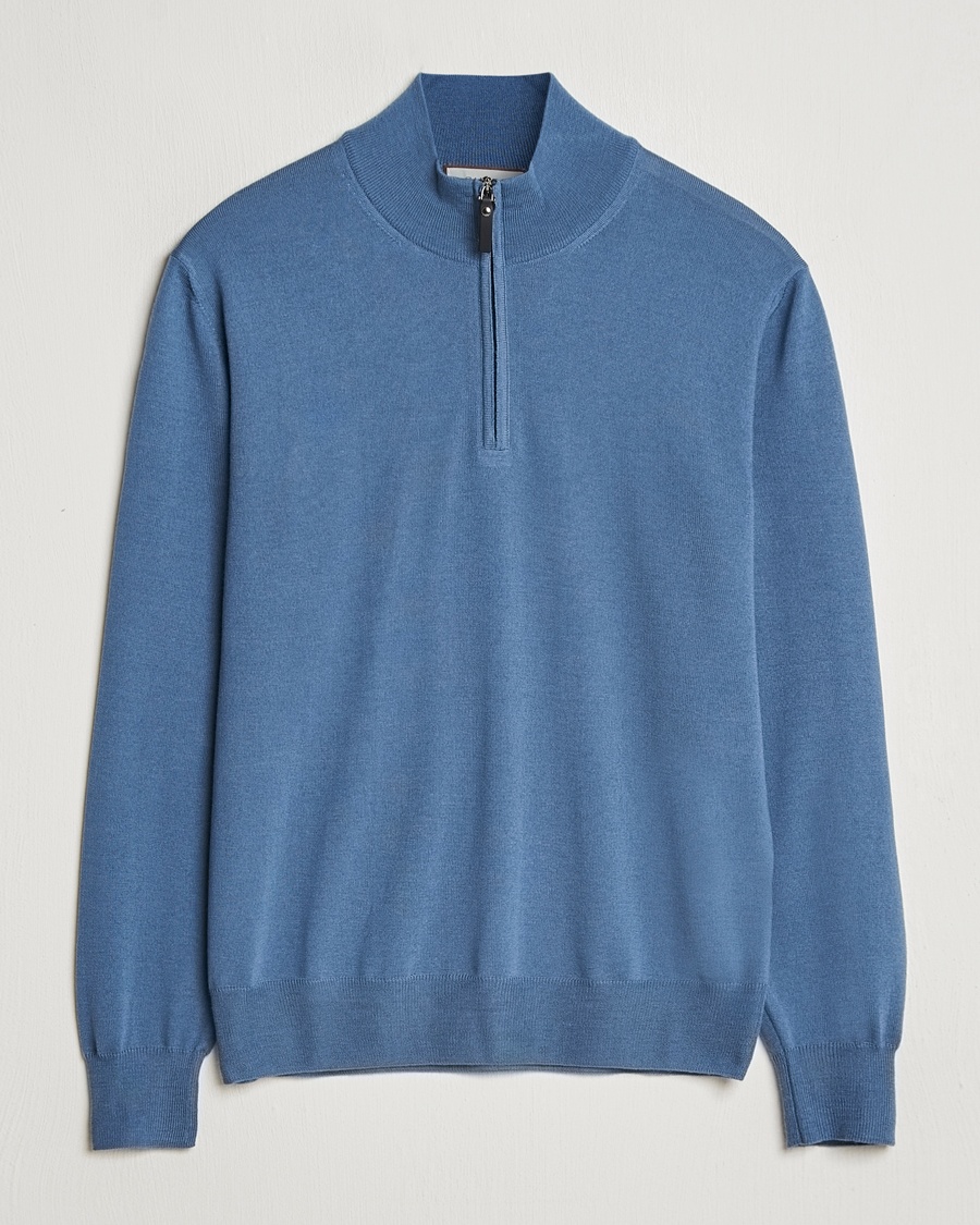 Polo Ralph Lauren Cotton Cable Half Zip Hunter Navy at CareOfCarl.com