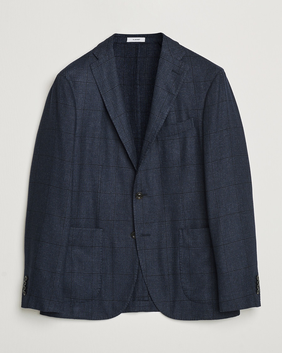 Boglioli K Jacket Linen Suit Navy at CareOfCarl.com