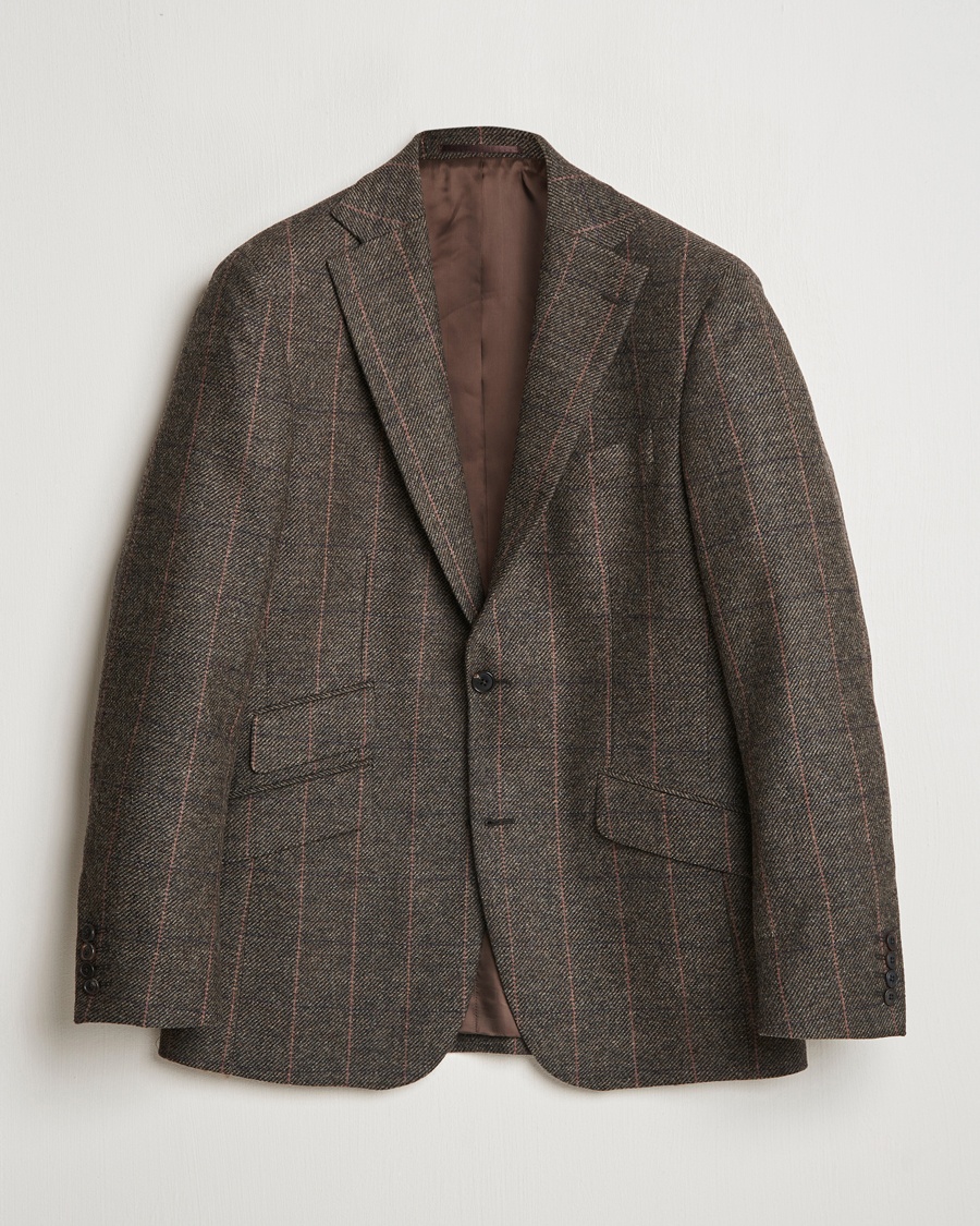 Walker Slater Edward Lambswool Windowpane Blazer Green at CareOfCarl.com