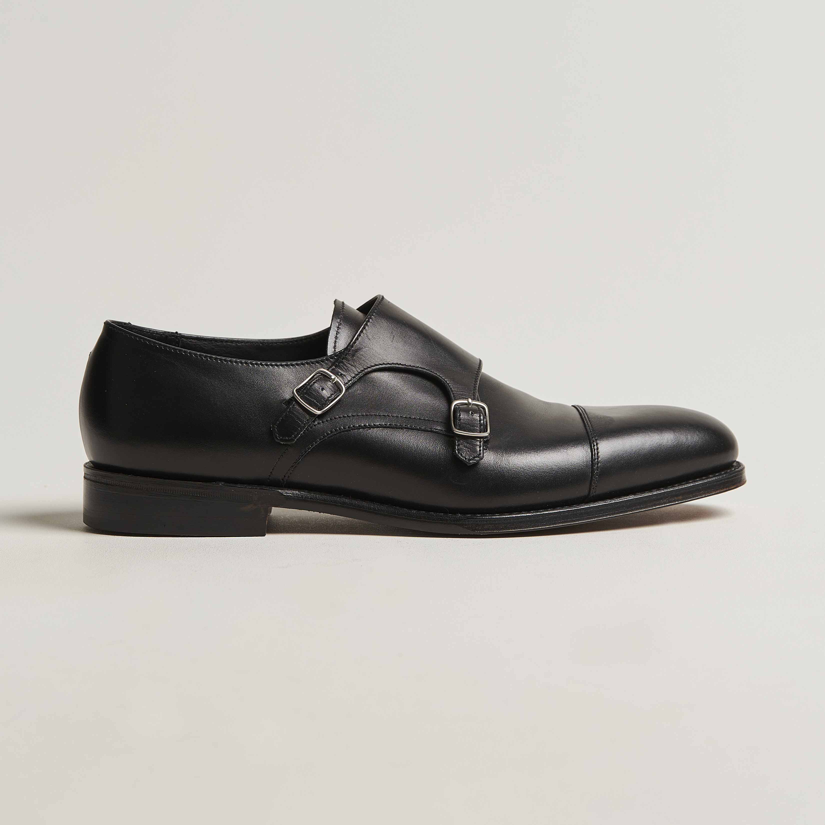 Loake 1880 Cannon Monkstrap Black Calf at CareOfCarl.com