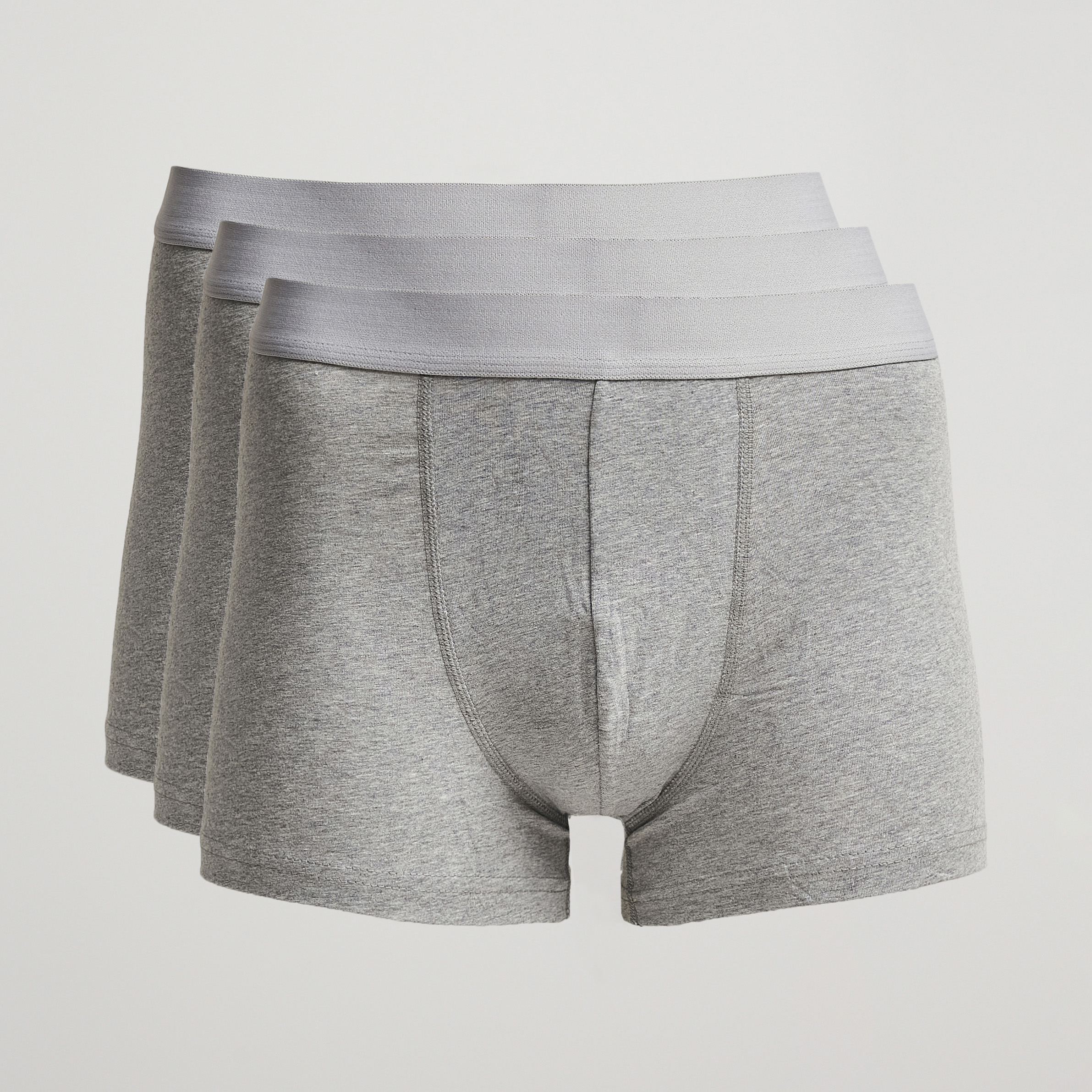 Bread & Boxers 3-Pack Boxer Brief Grey Melange at CareOfCarl.com