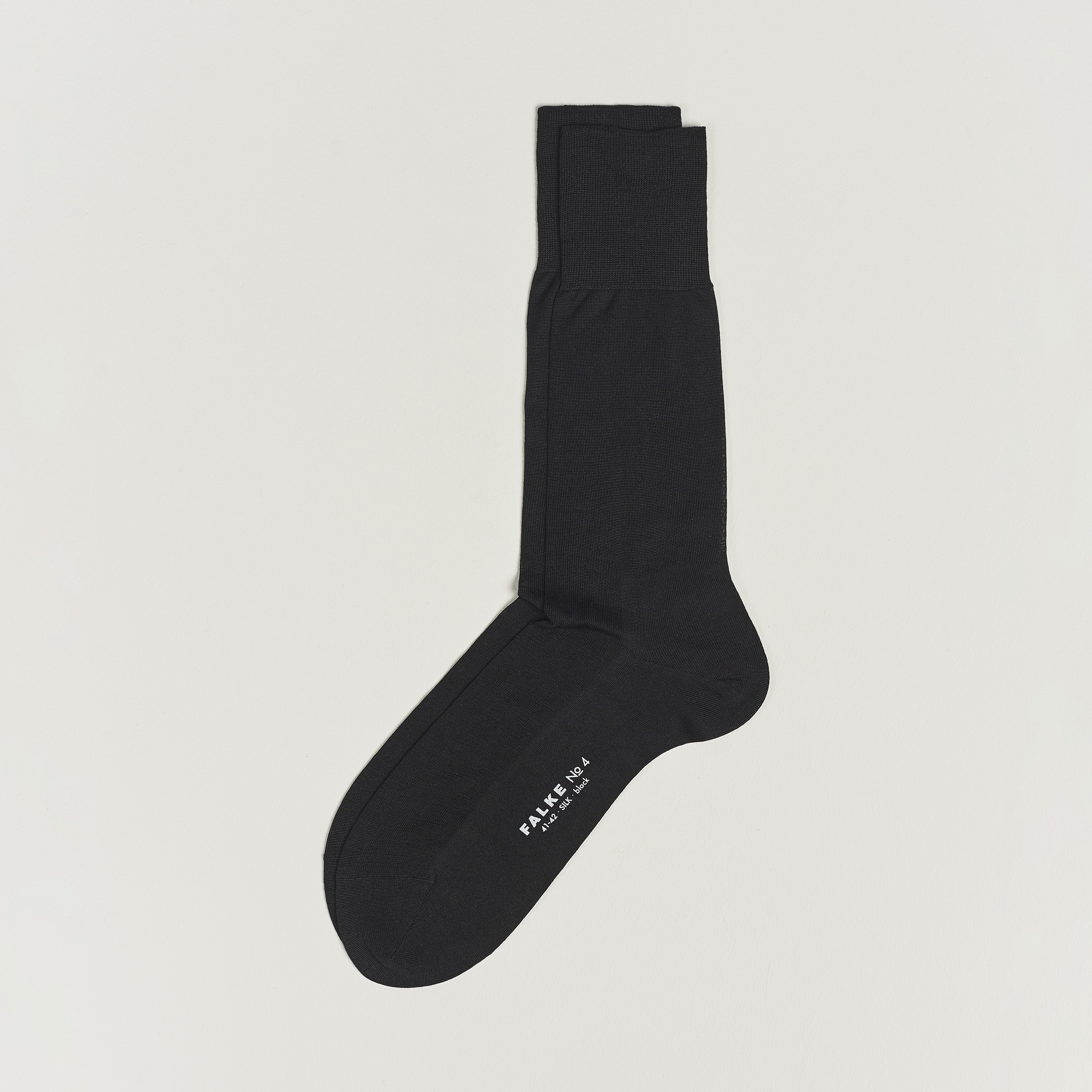 Falke No. 4 Pure Silk Socks Black at CareOfCarl.com