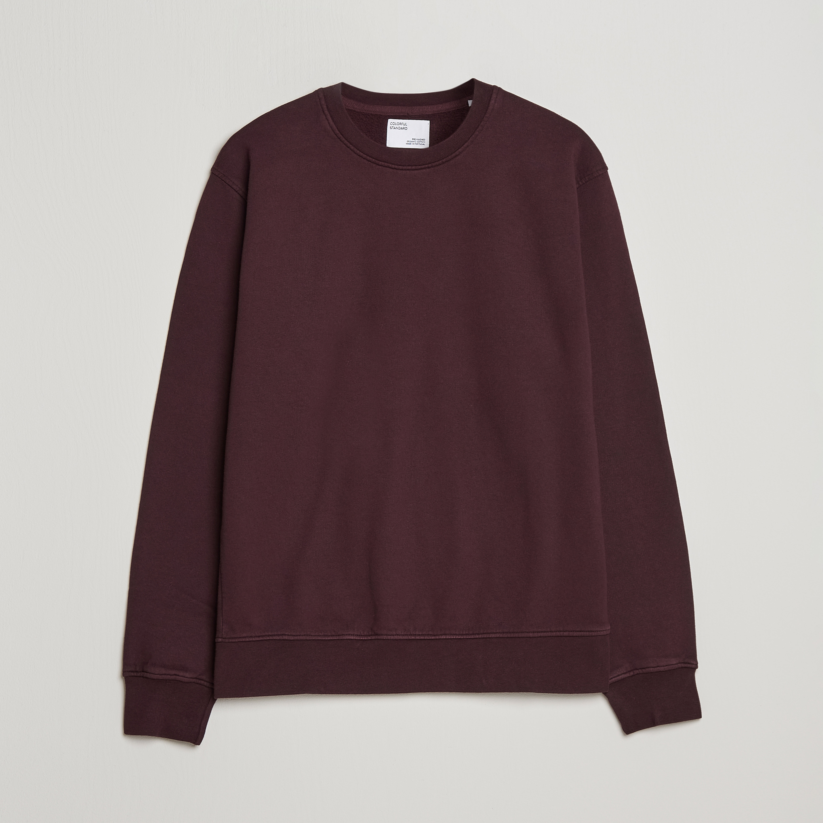 Colorful Standard Classic Organic Crew Neck Sweat Oxblood Red at CareOfCarl