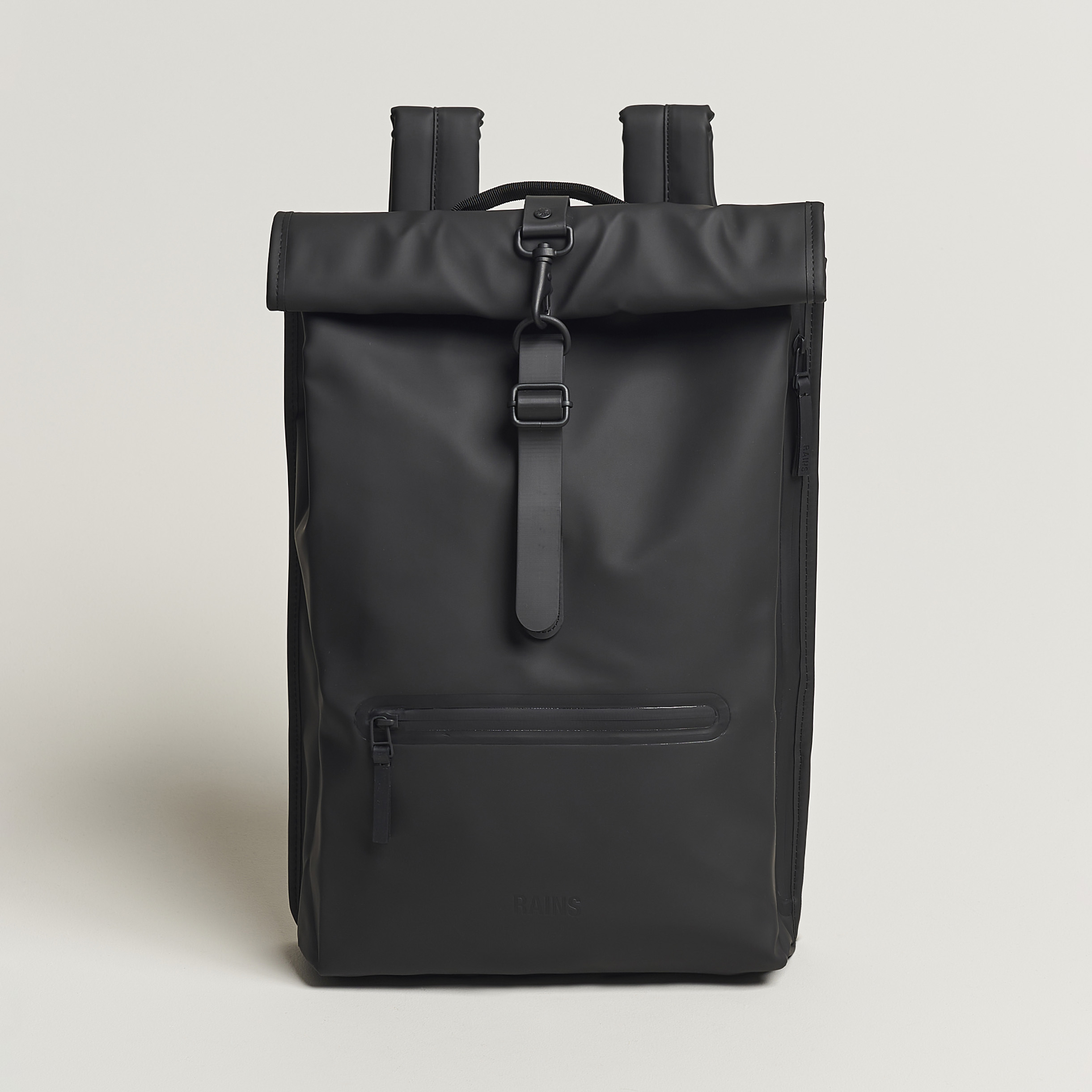 RAINS Rolltop Rucksack Black at CareOfCarl.com