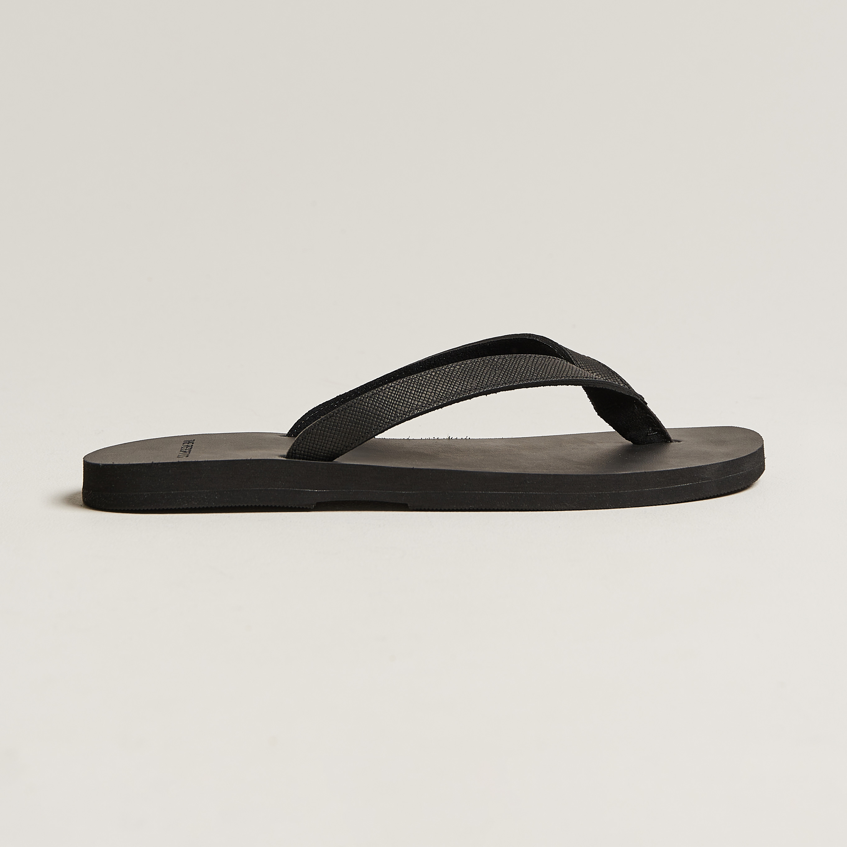 The Resort Co Saffiano Leather Flip-Flop Black at CareOfCarl.com