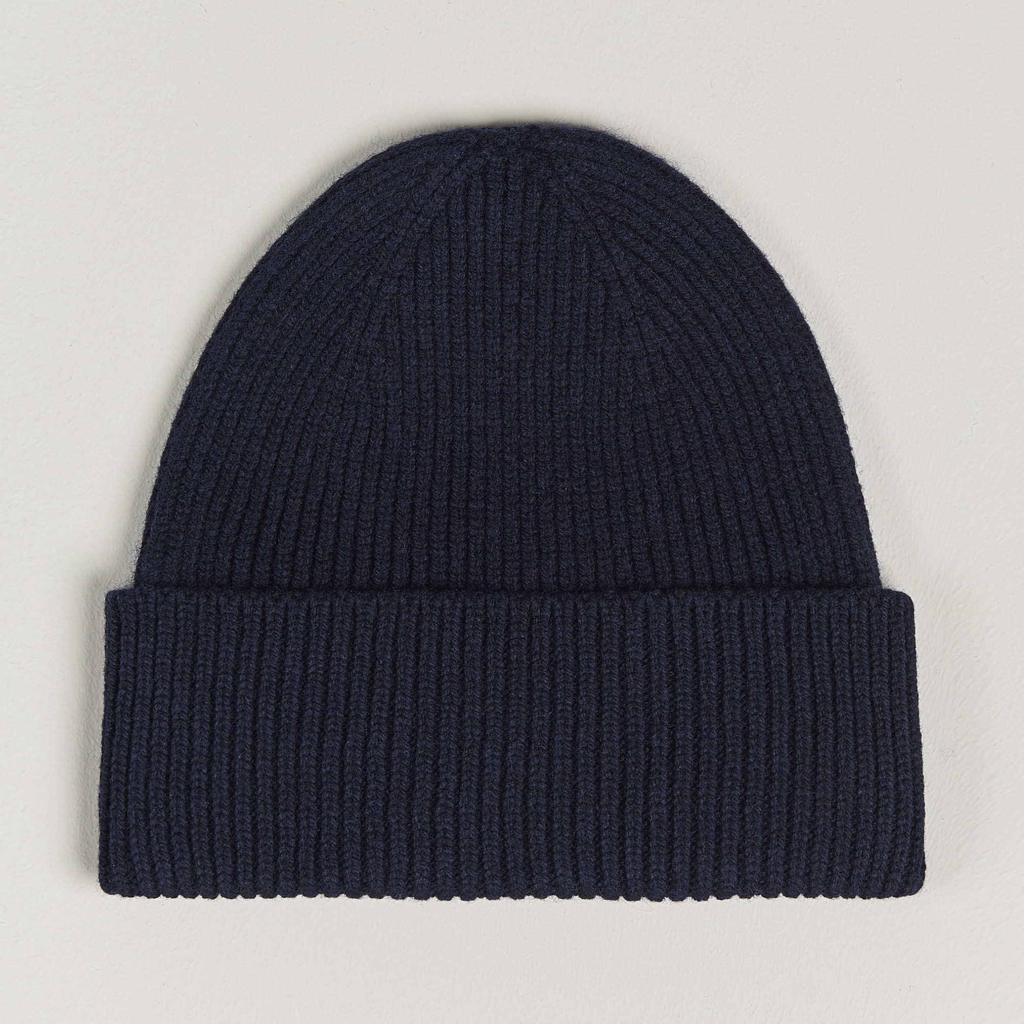 Colorful Standard Merino Wool Beanie Navy Blue at CareOfCarl.com