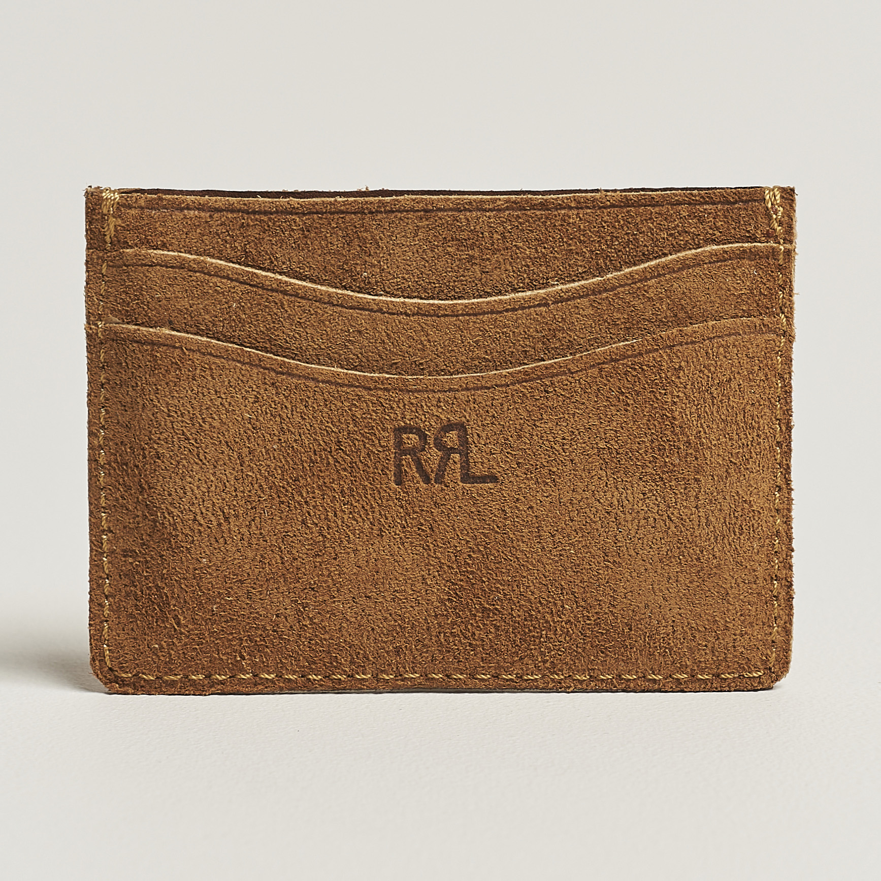 RRL Rough Out Cardholder Wallet Brown at CareOfCarl.com