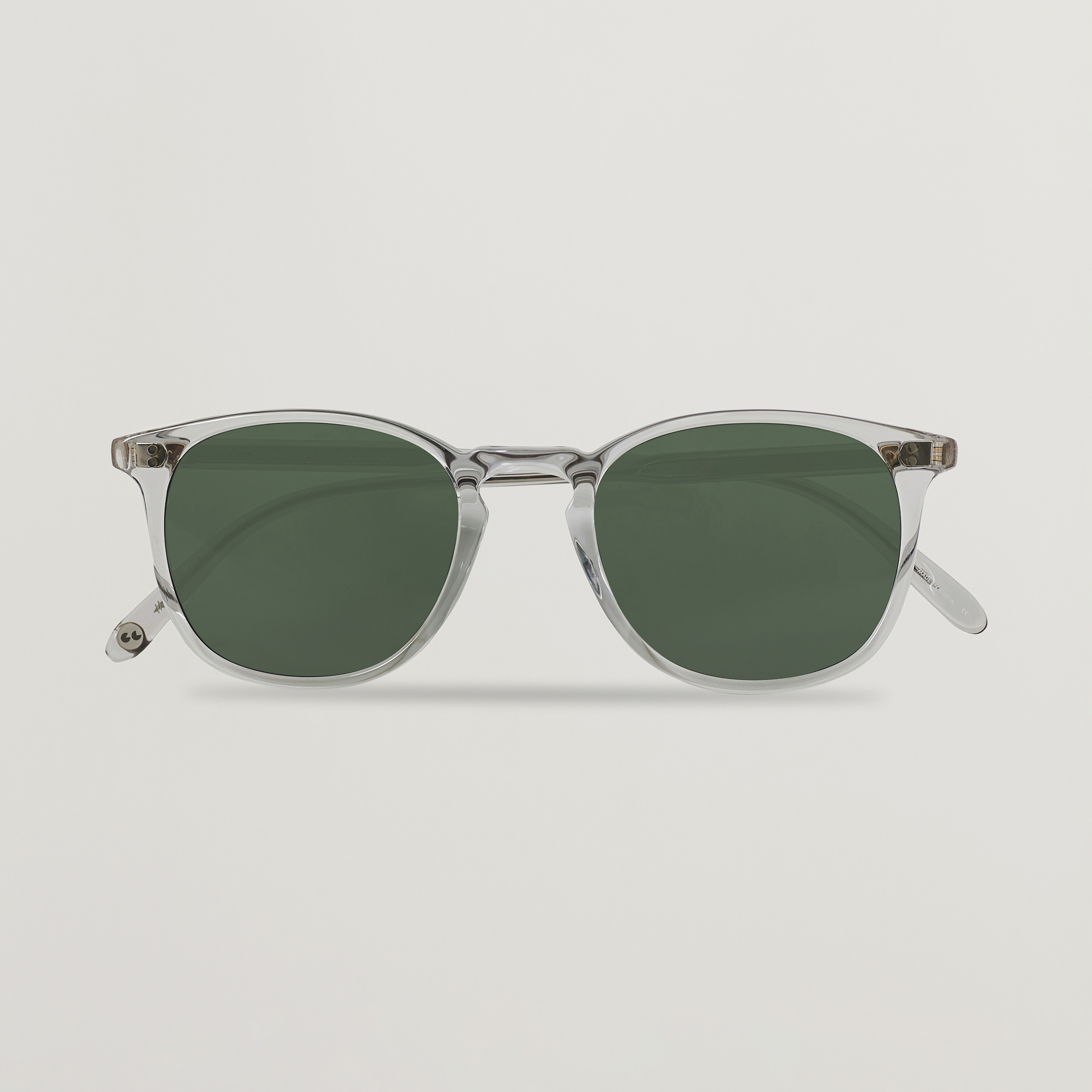Garrett Leight Kinney 49 Sunglasses Transparent/Green at CareOfCarl.com