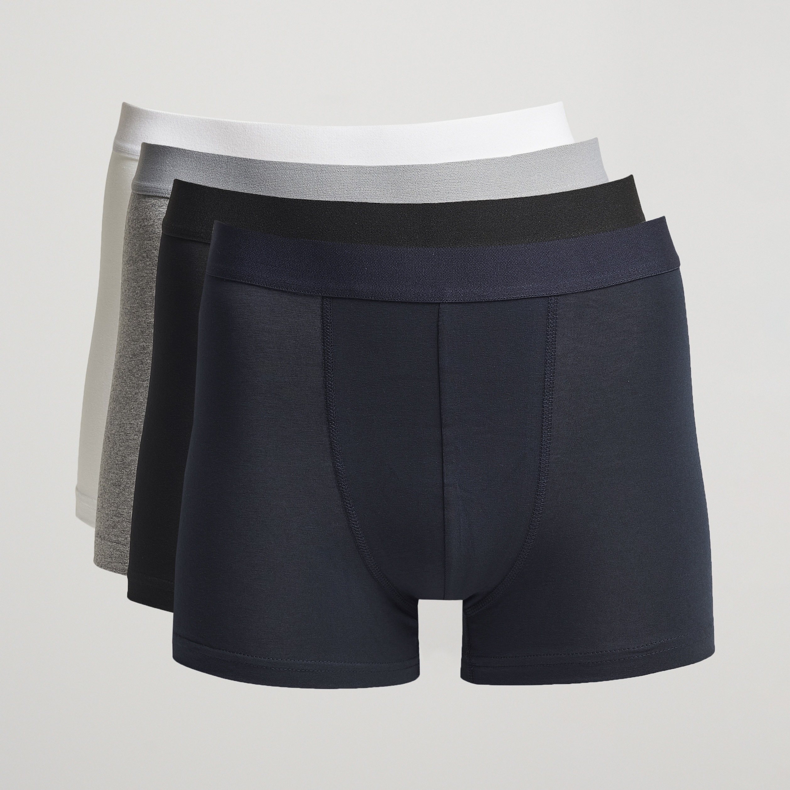 Bread & Boxers 4-Pack Boxer Brief White/Black/Grey/Navy at CareOfCarl.com