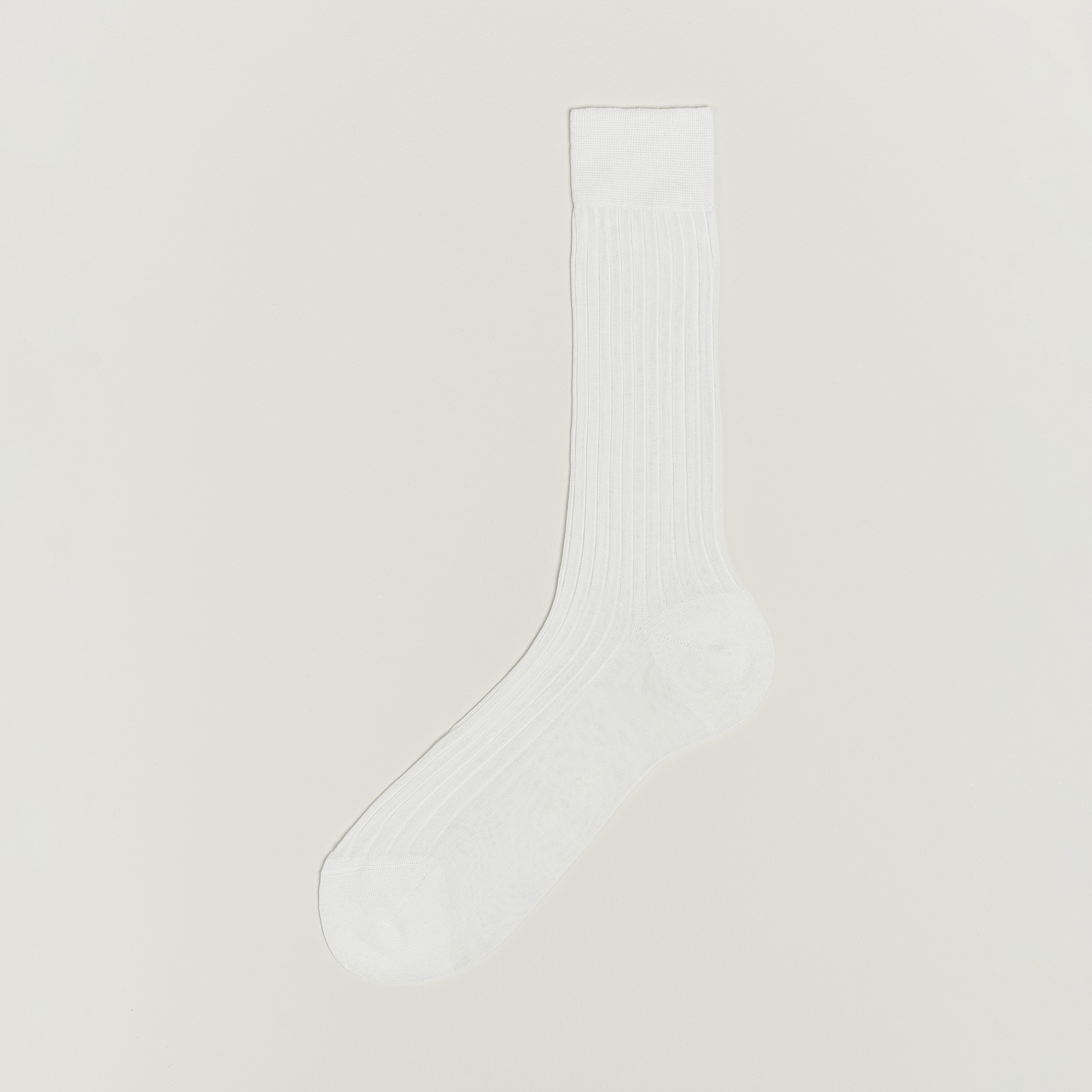 Bresciani Cotton Ribbed Short Socks White at CareOfCarl.com
