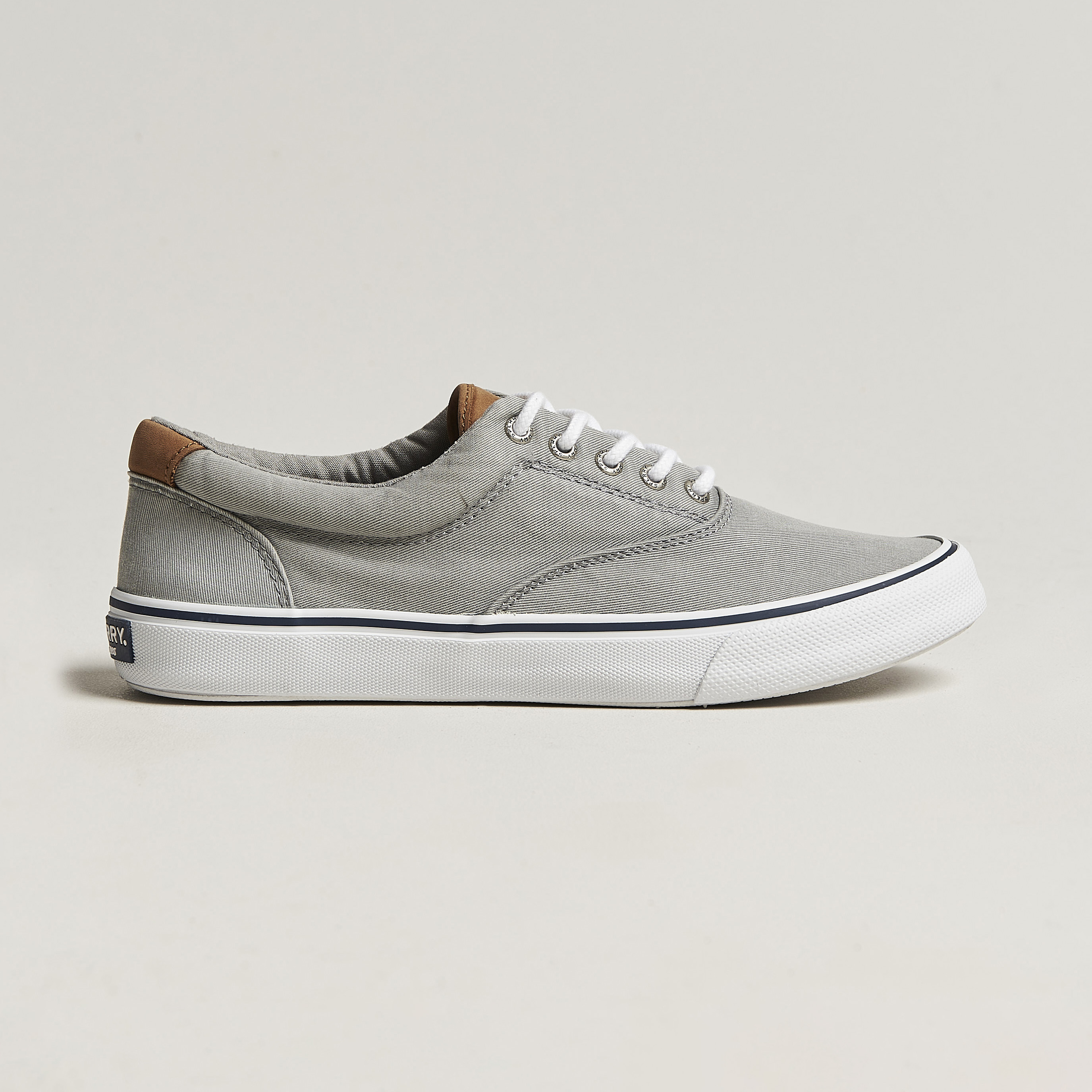 Sperry Striper II Canvas Sneaker Grey at CareOfCarl.com