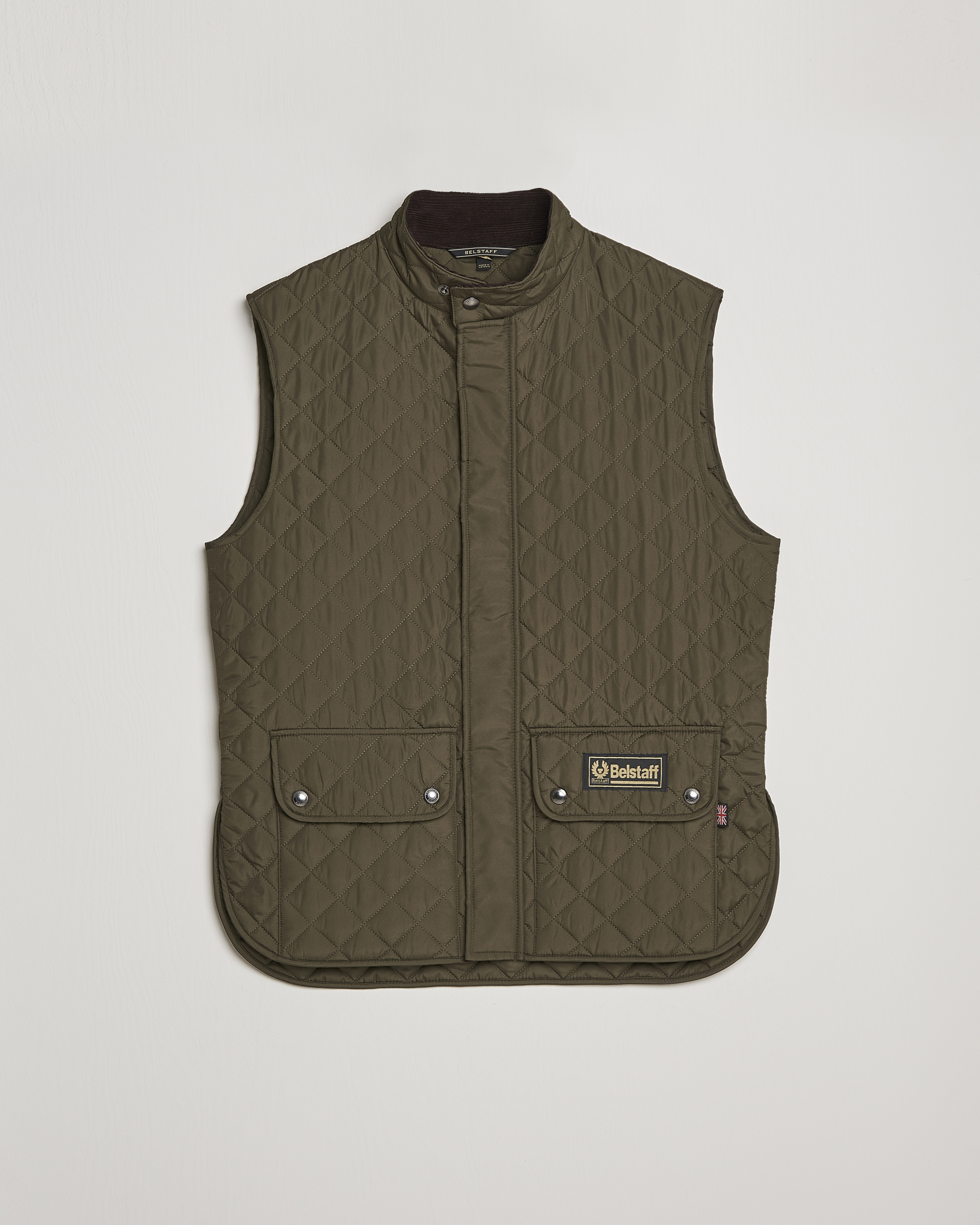 Belstaff Waistcoat Quilted Faded Olive at CareOfCarl.com