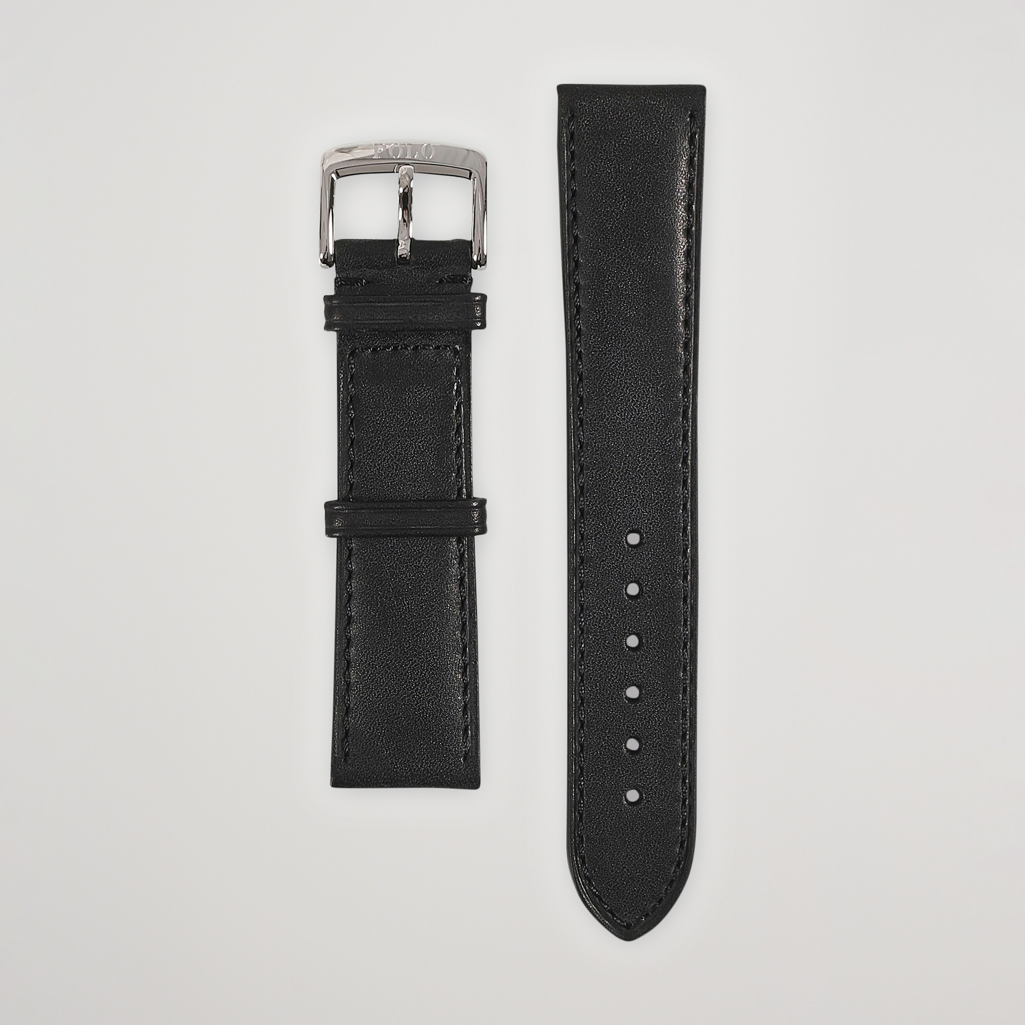 Polo Ralph Lauren Sporting Leather Strap Black at CareOfCarl.com