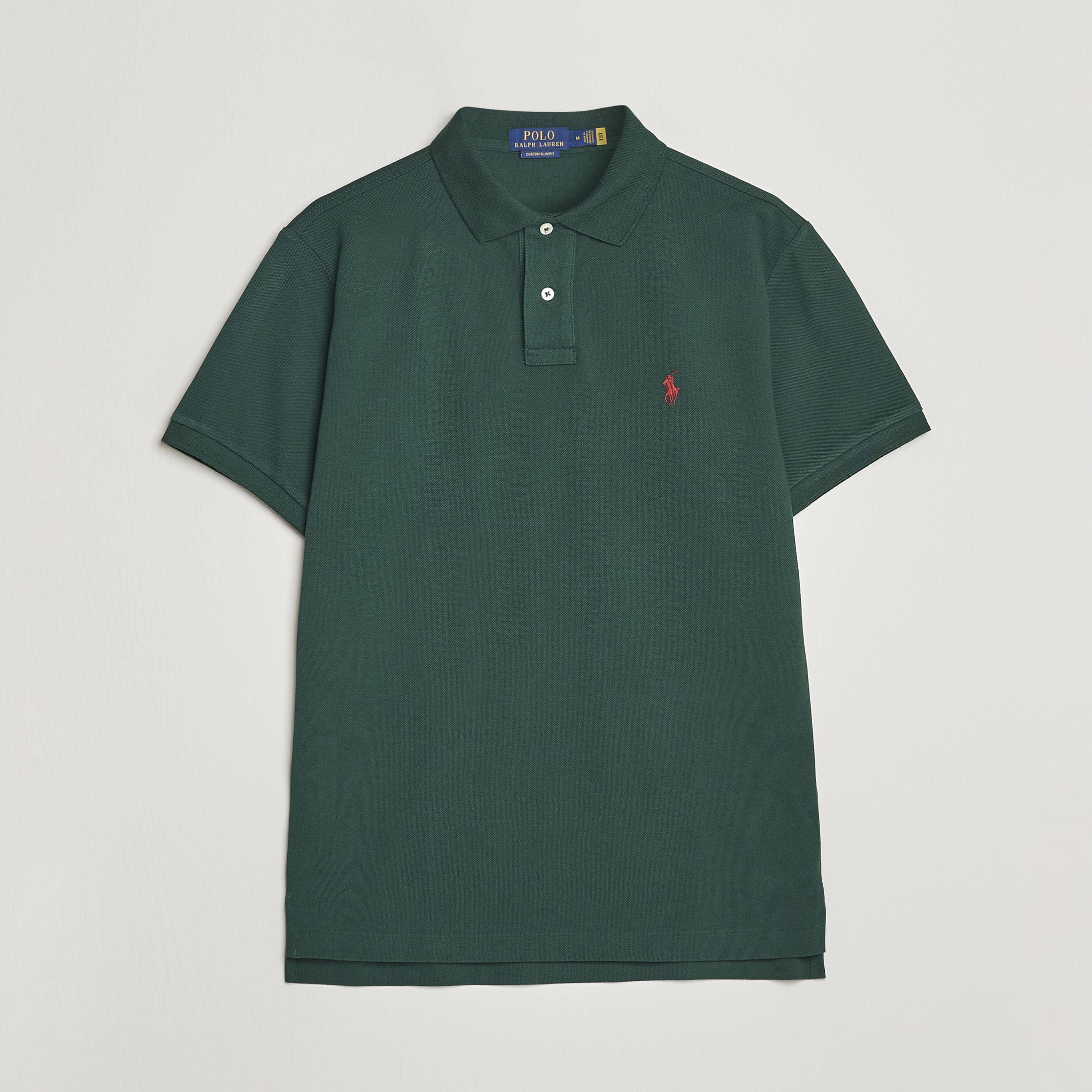 Polo Ralph Lauren Custom Slim Fit Polo College Green at CareOfCarl.com