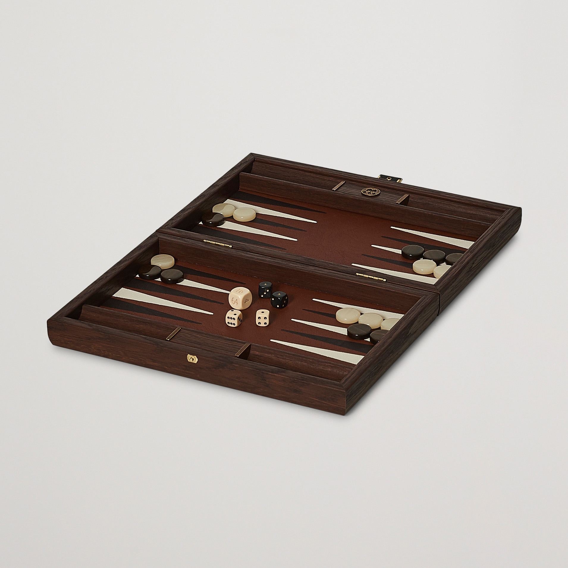 Manopoulos Small Leatherette Backgammon Set Caramel Brown at CareOfCarl.com