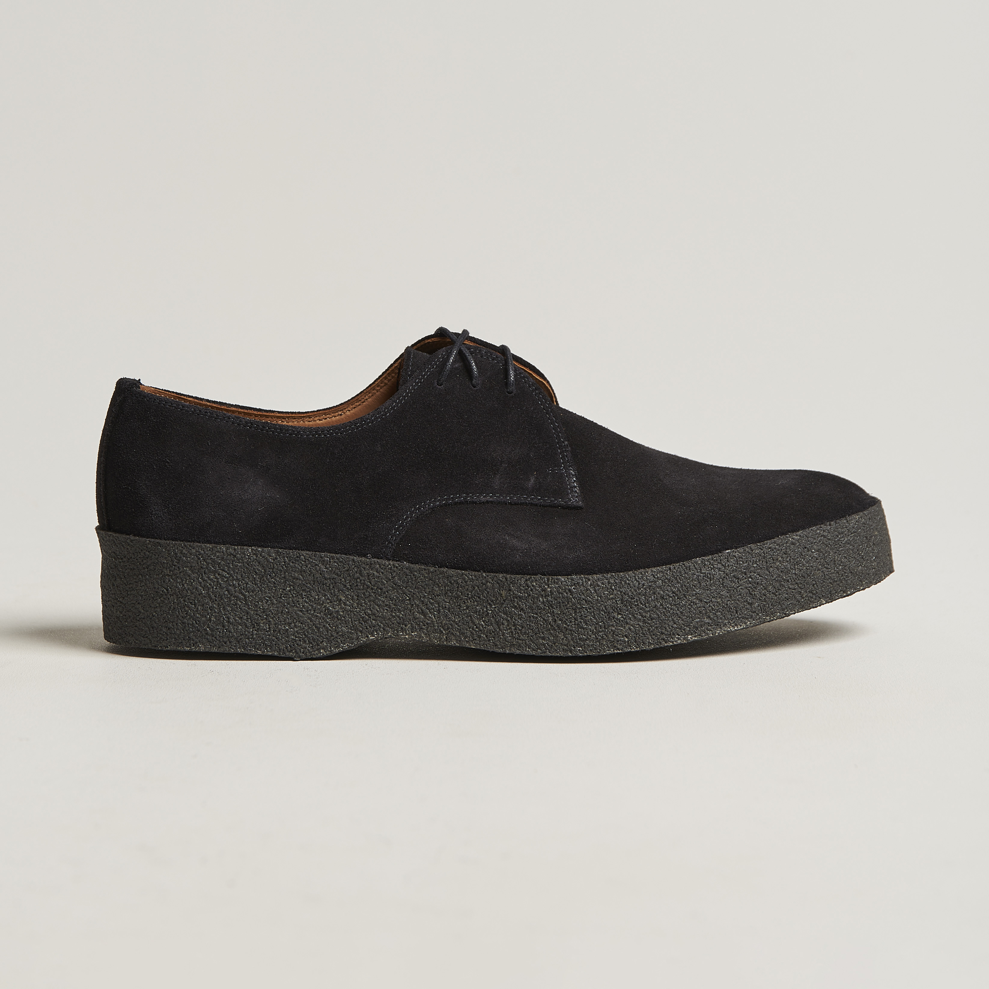 Sanders Gibson Lo Top Derby Black Suede at CareOfCarl.com