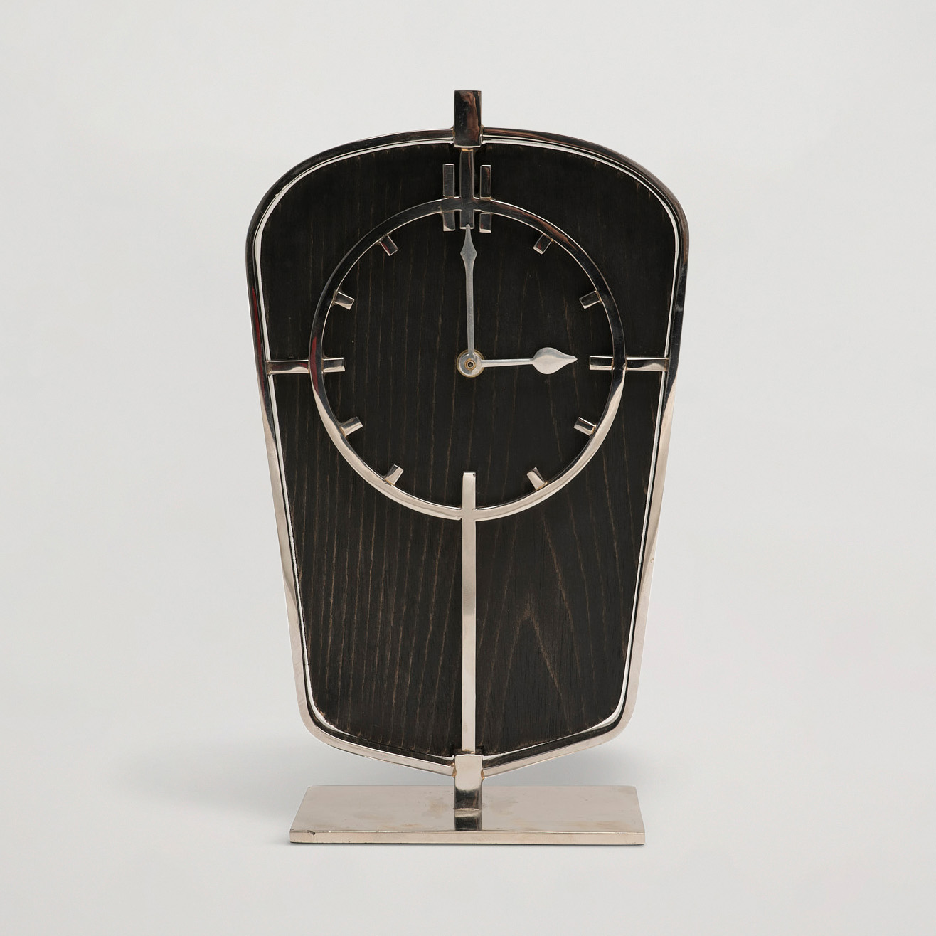 Authentic Models Art Deco Desk Clock Silver at CareOfCarl.com