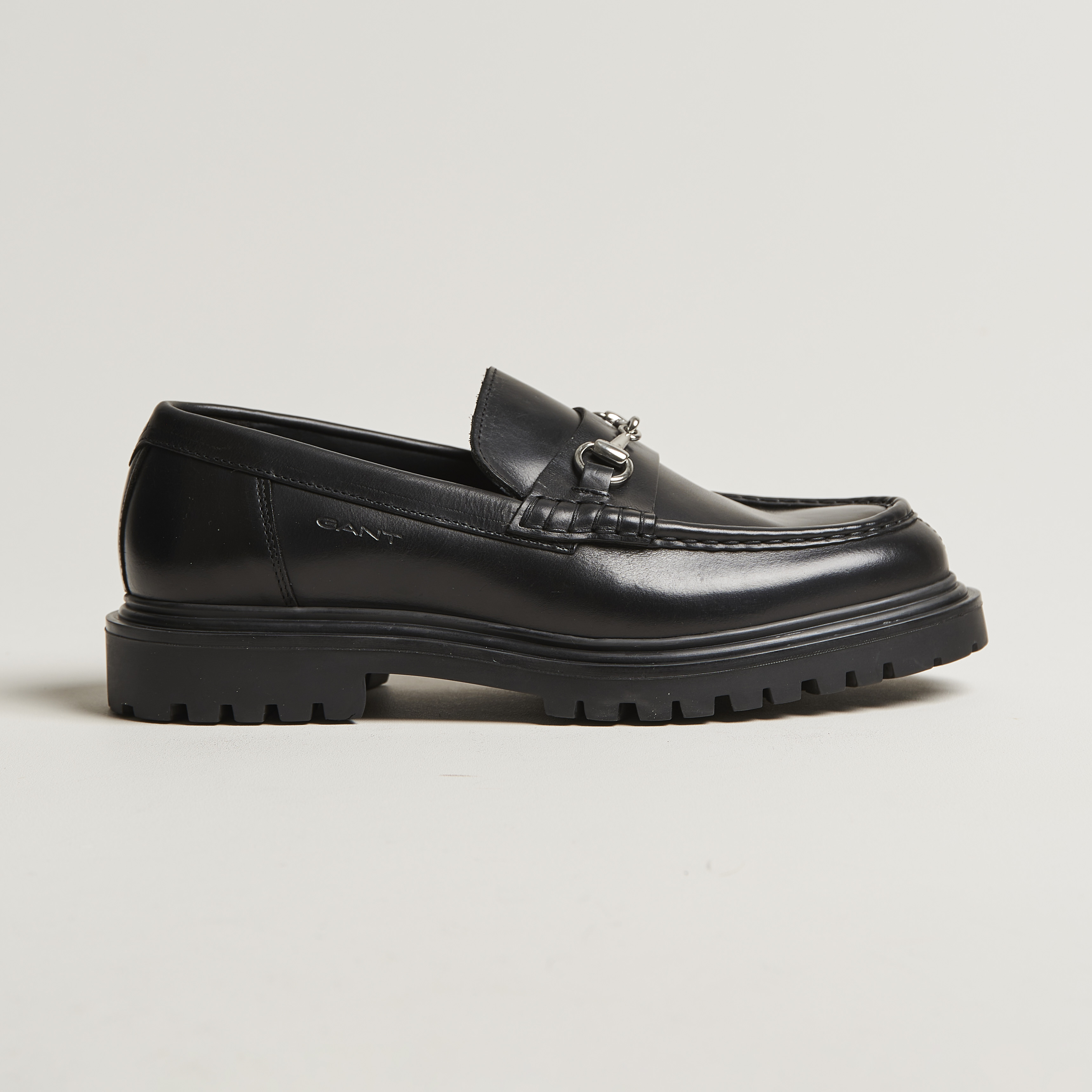 GANT Jackmote Leather Horsebit Loafer Black at CareOfCarl.com