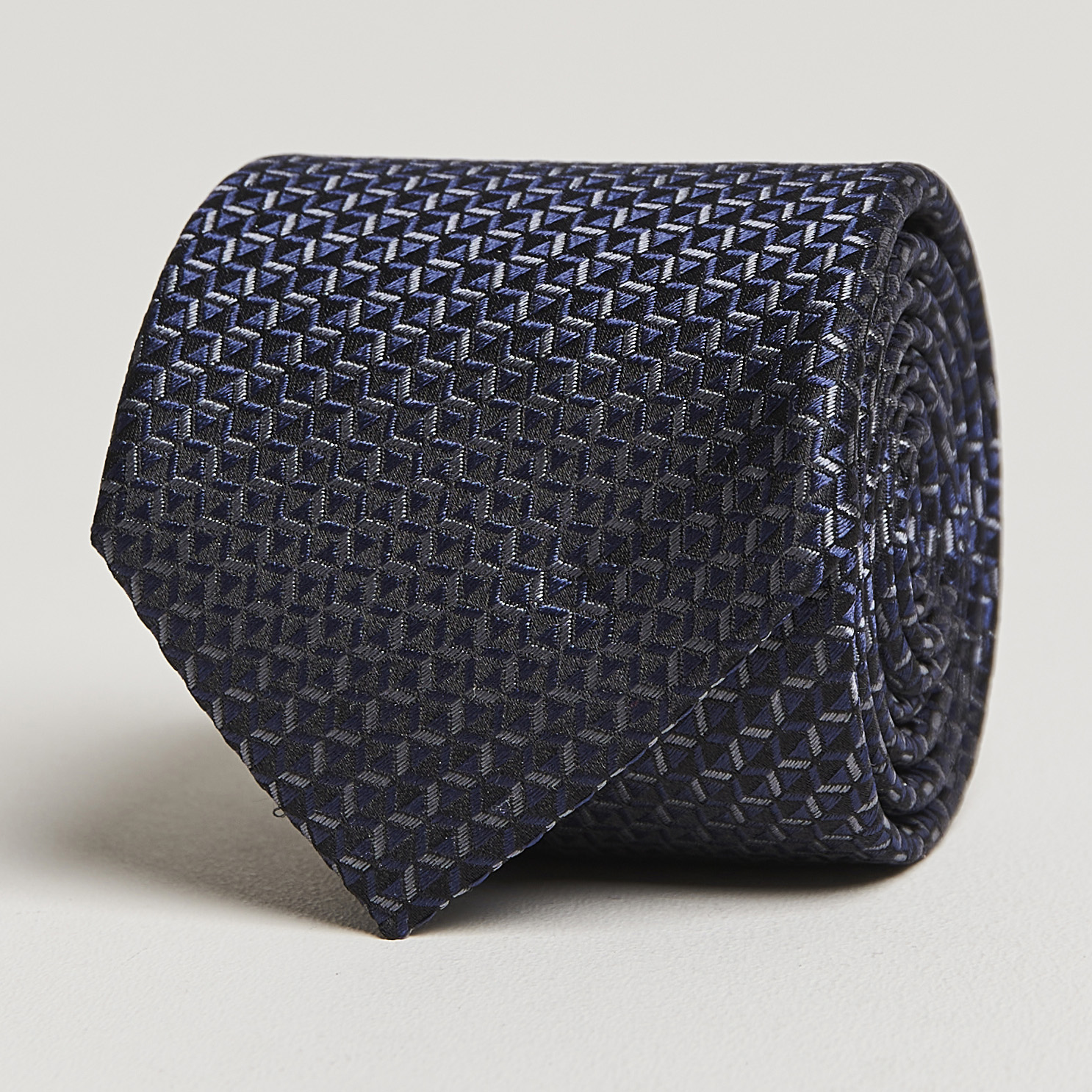 Giorgio Armani Woven Jacquard Silk Tie Navy at CareOfCarl.com