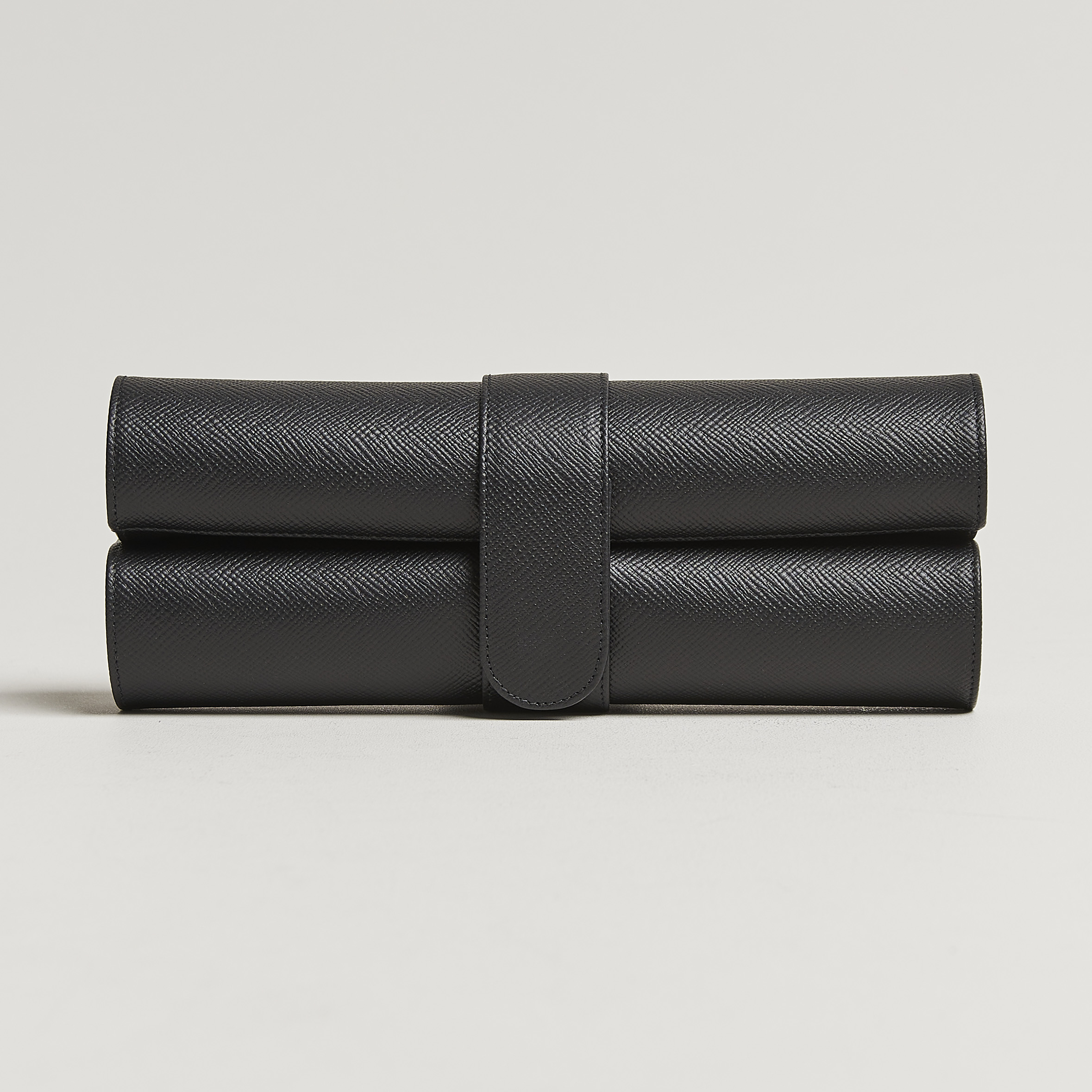 Smythson Panama Travel Chess Roll Black at CareOfCarl.com