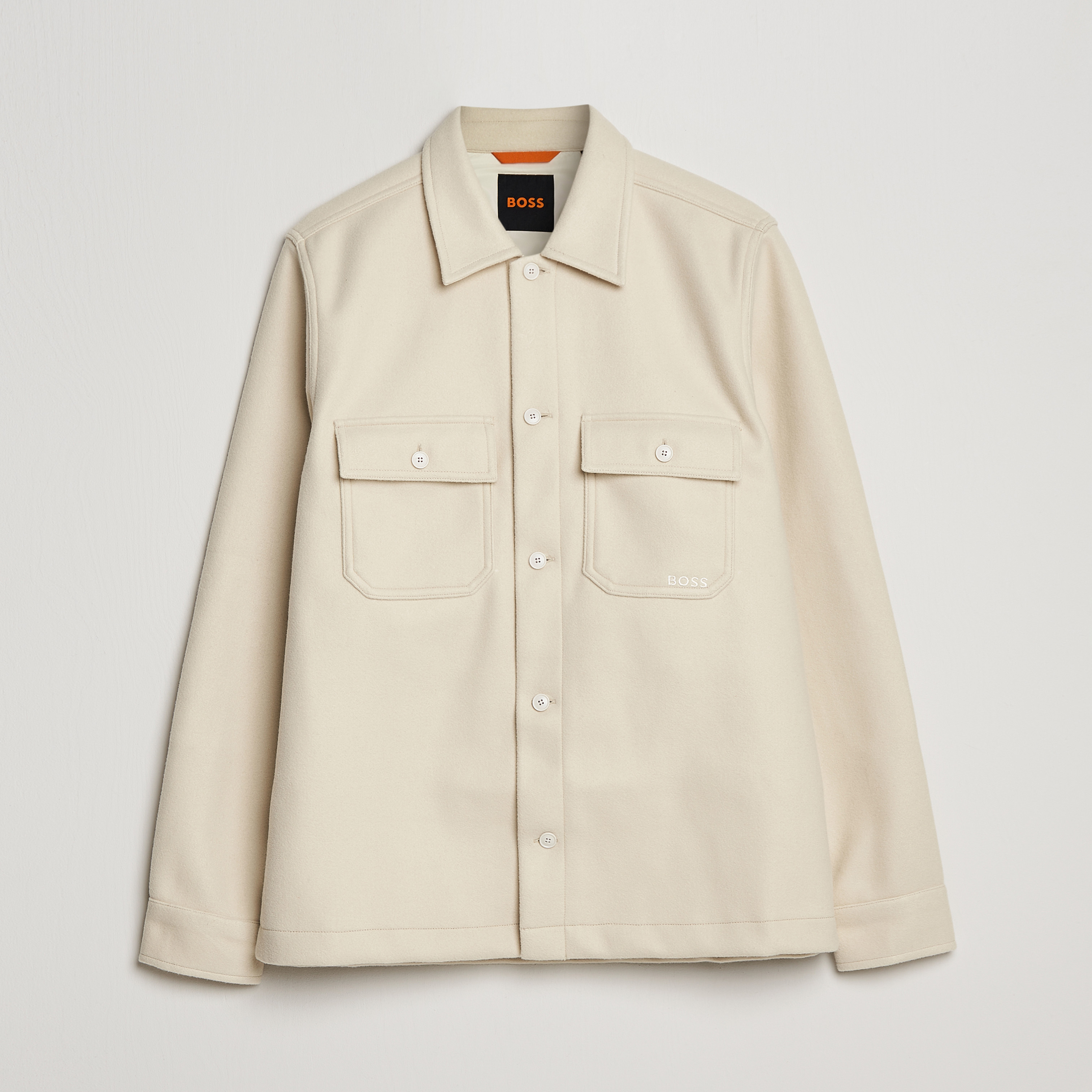 Lovvo Pocket Overshirt Open White at CareOfCarl.com