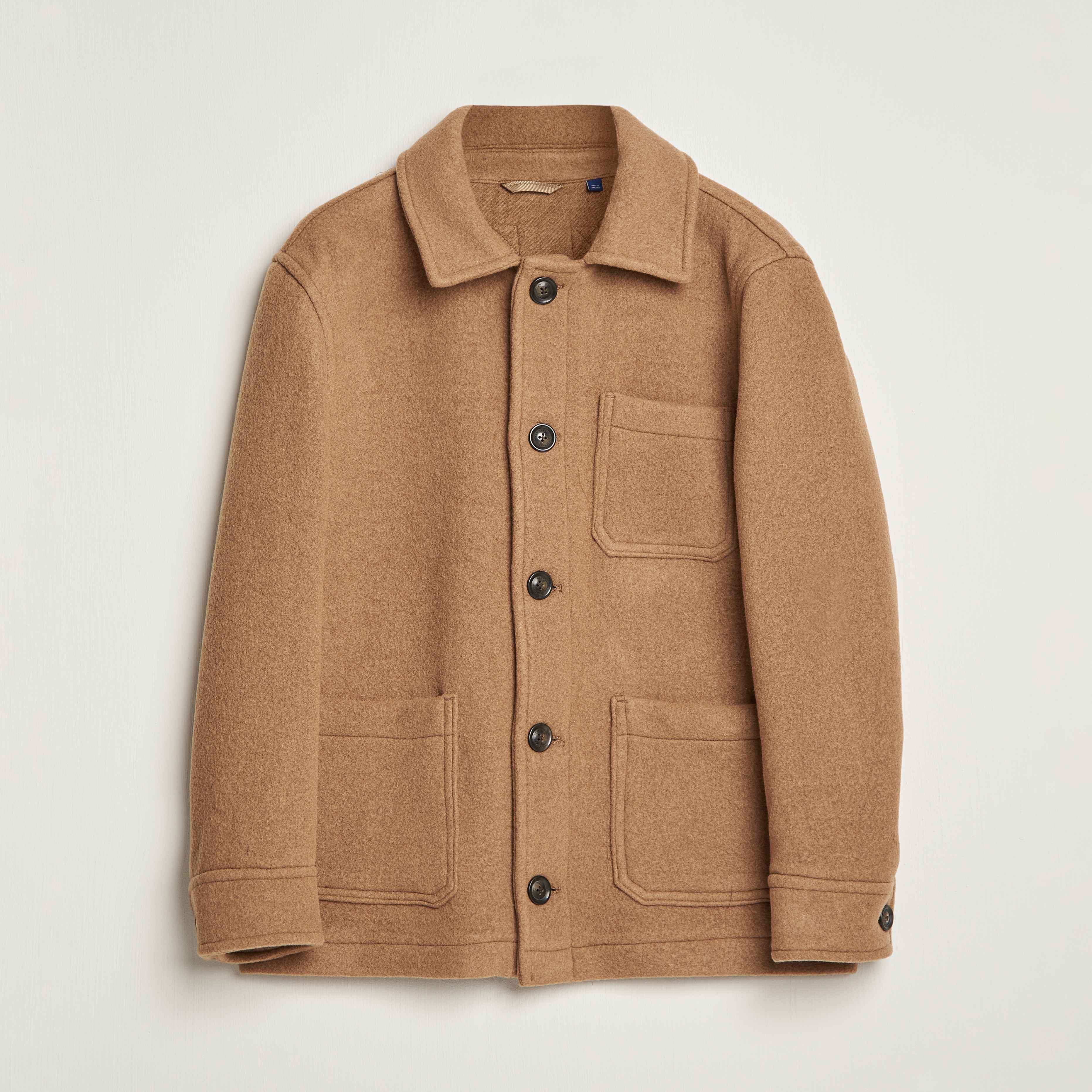 GANT Short Wool Patch Pocket Jacket Warm Khaki at CareOfCarl.com