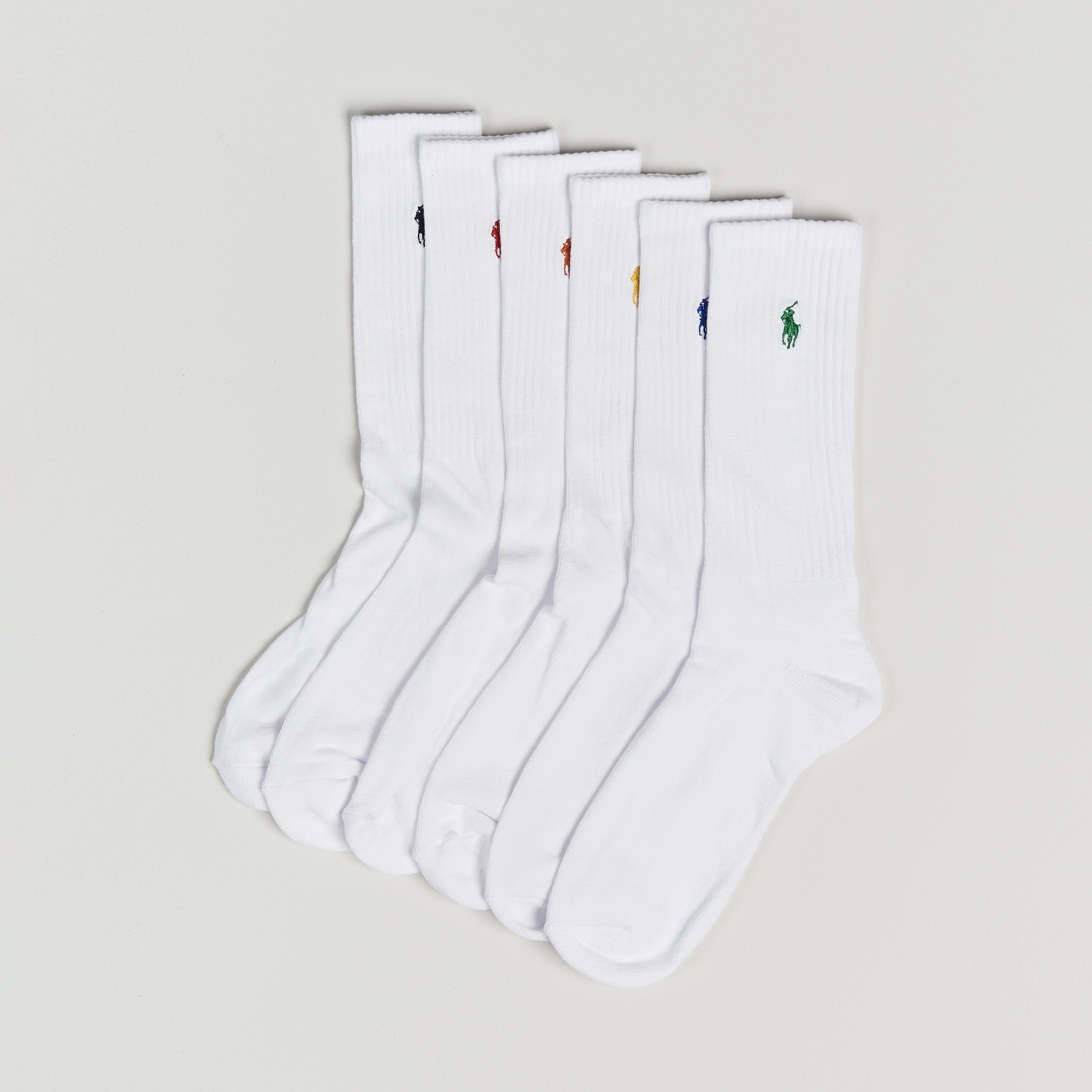 Polo Ralph Lauren 6-Pack Cotton Crew Socks White at CareOfCarl.com