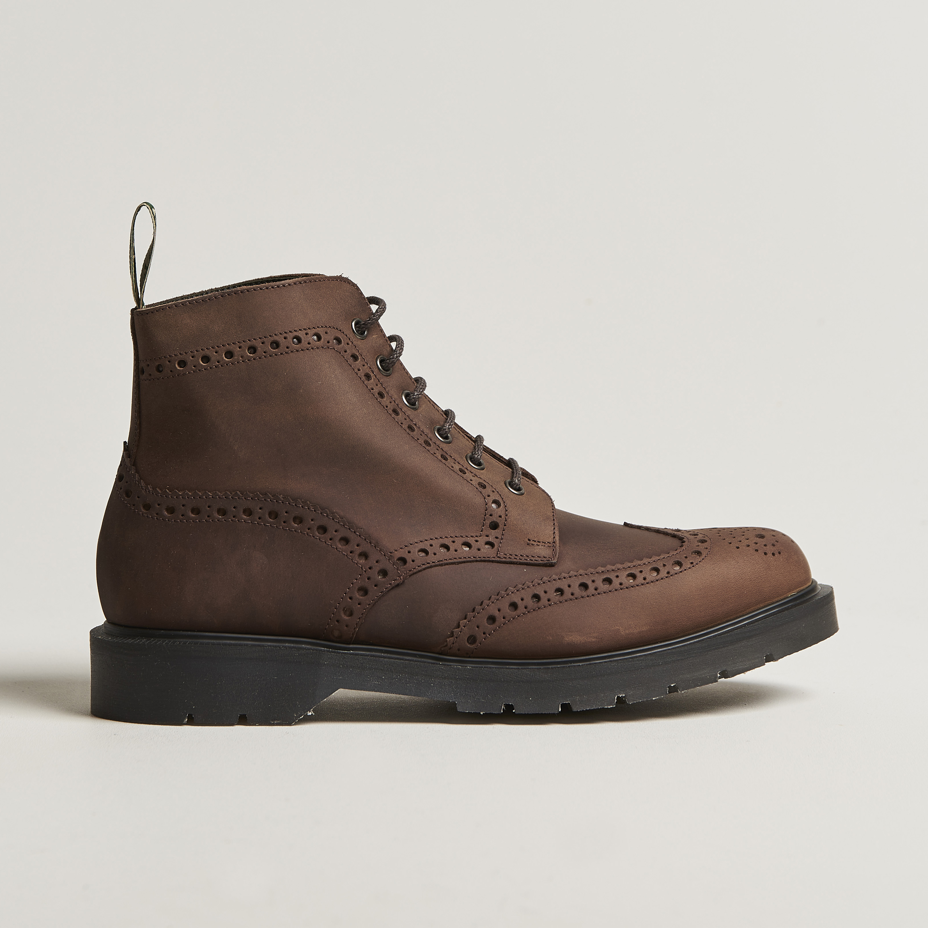 Design Loake Gage Heat Sealed Brogue Boot Brown at CareOfCarl.com