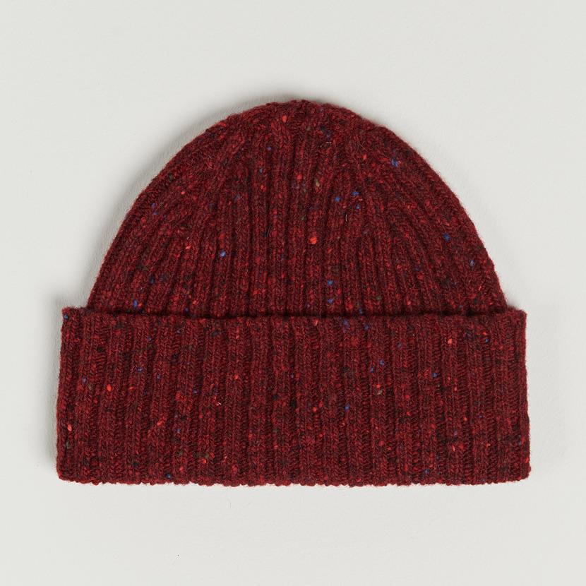 Drake's Donegal Beanie Hat Red at CareOfCarl.com