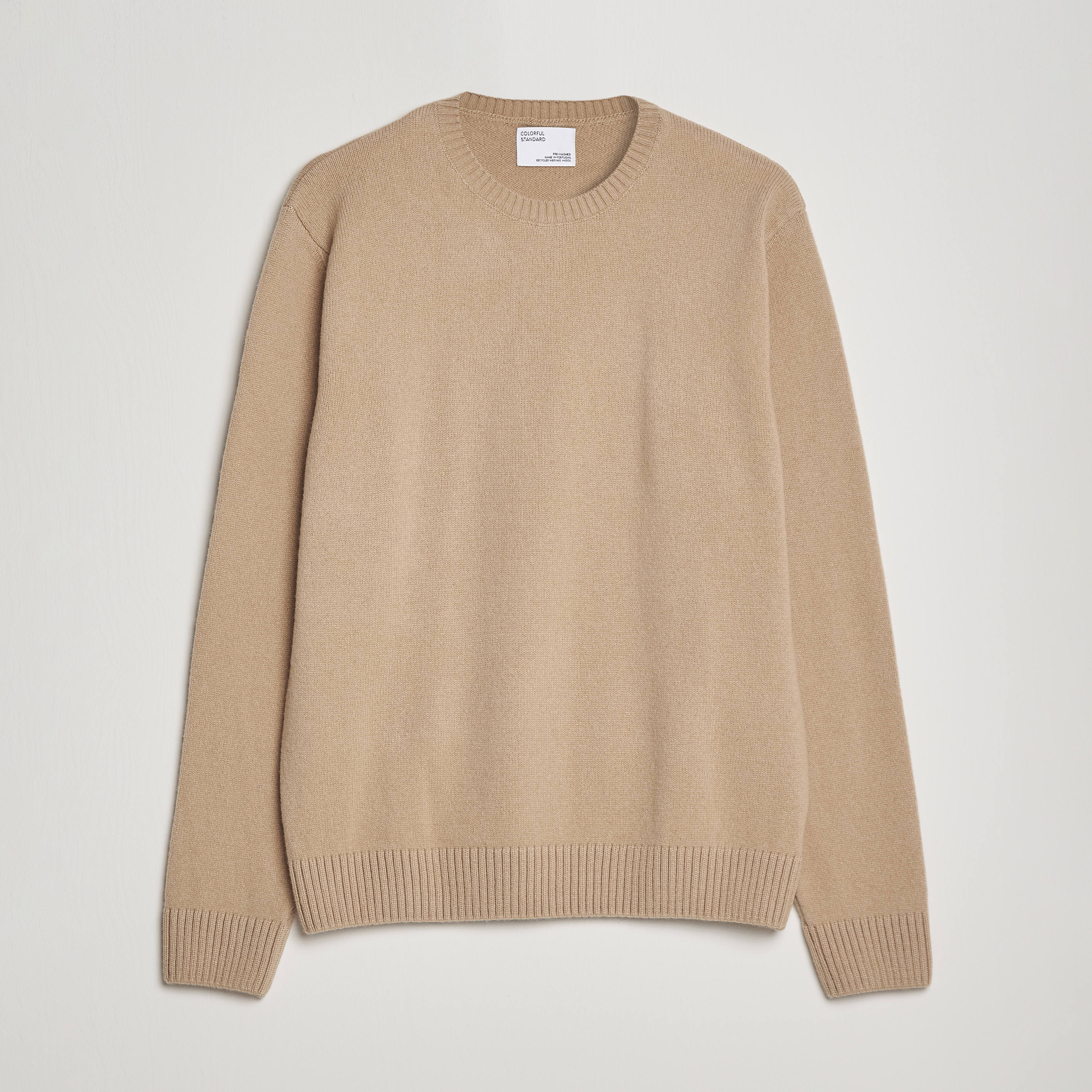 Colorful Standard Classic Merino Wool Crew Neck Honey Beige at CareOfCarl.c