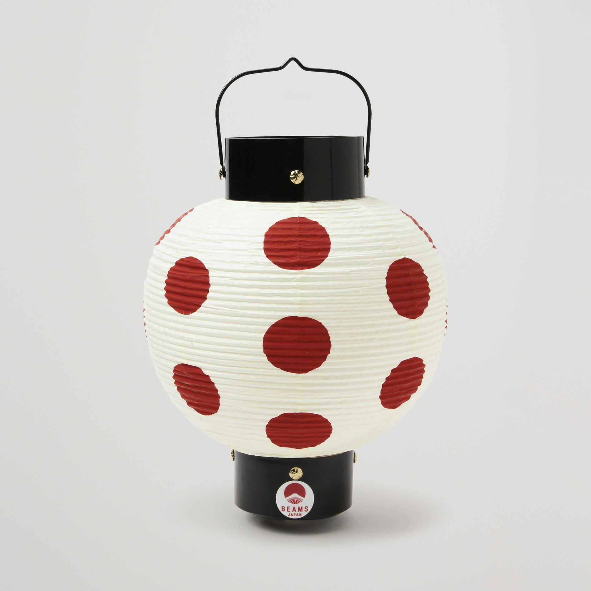 Beams Japan Polka Dot Paper Lantern Red at CareOfCarl.com