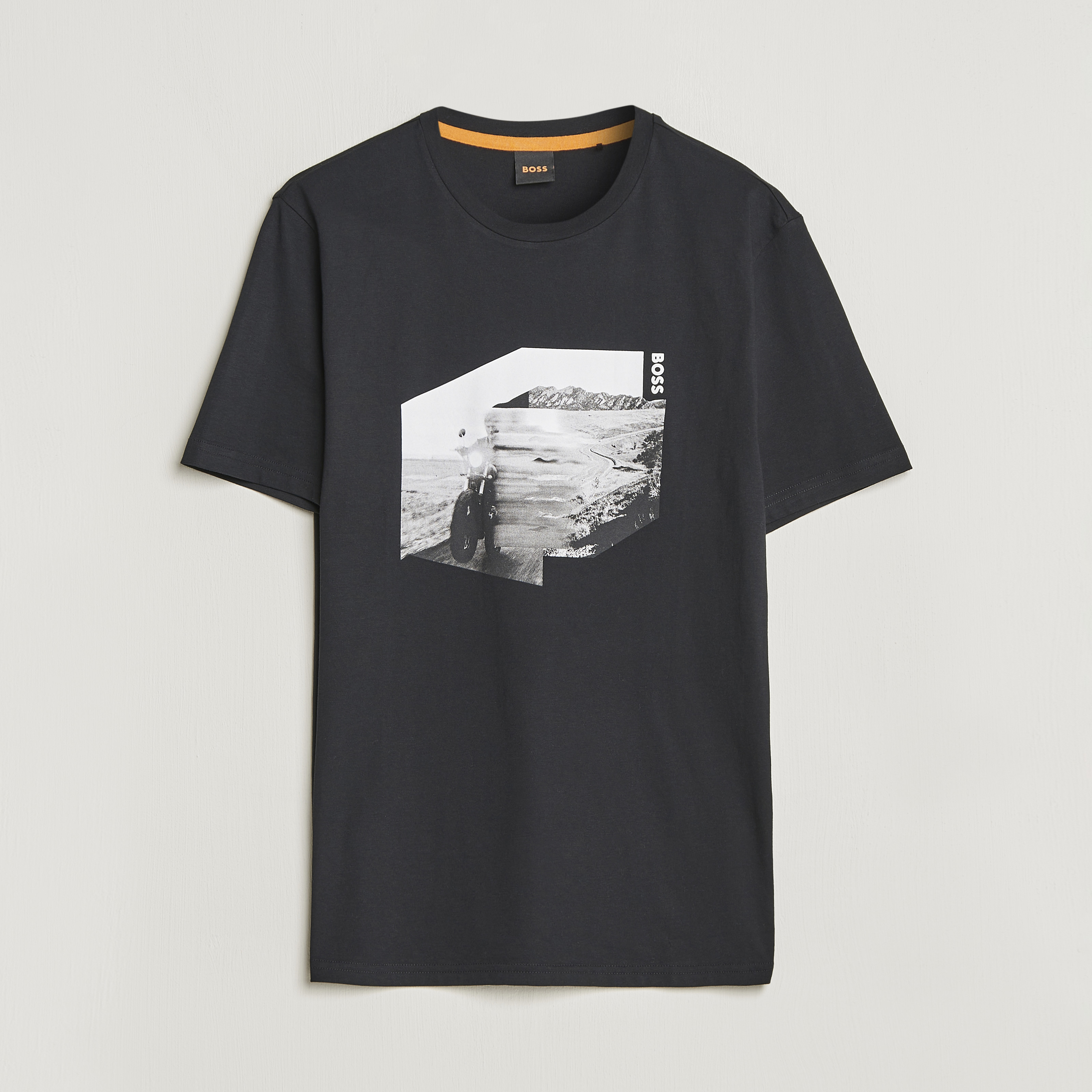 Teglow Photoprint Crew Neck T-Shirt Black at CareOfCarl.com