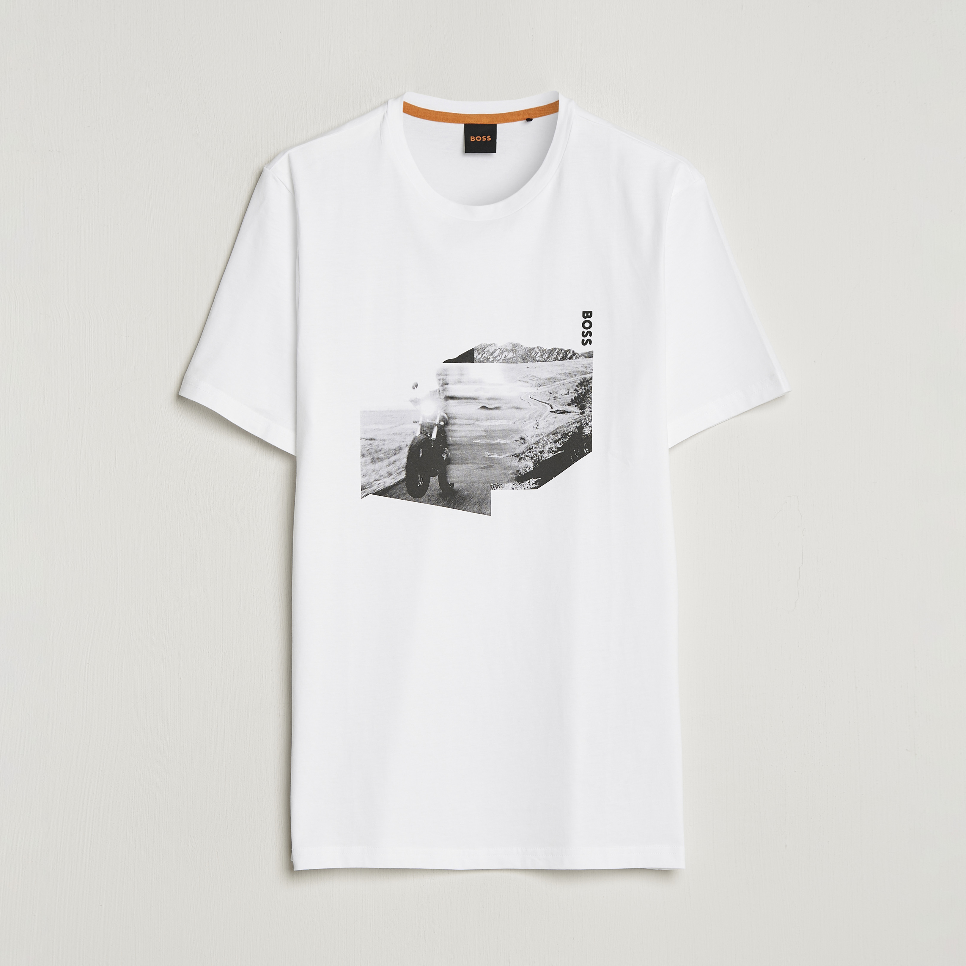 Teglow Photoprint Crew Neck T-Shirt White at CareOfCarl.com