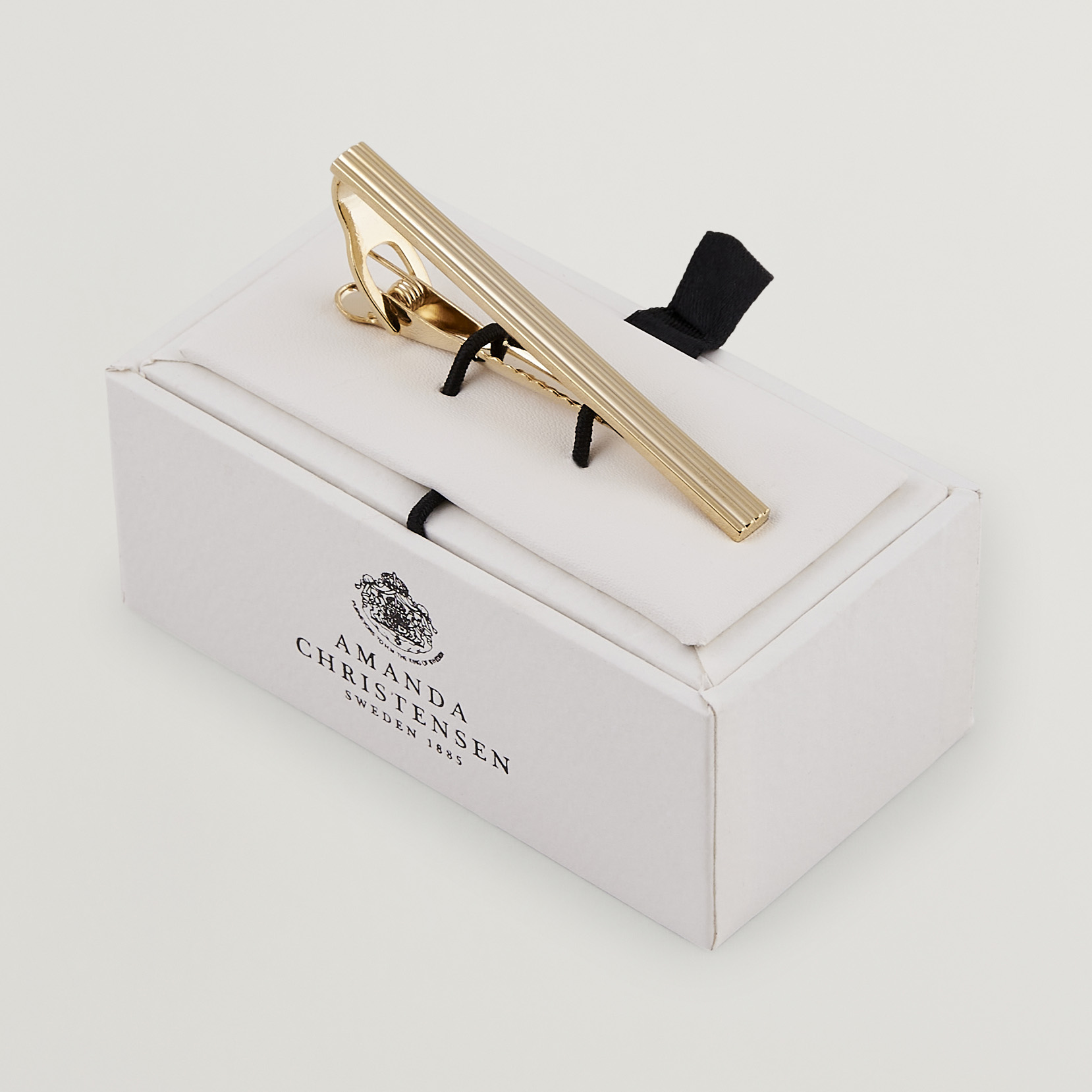 Amanda Christensen Ribbed Tie Clip Gold at CareOfCarl.com