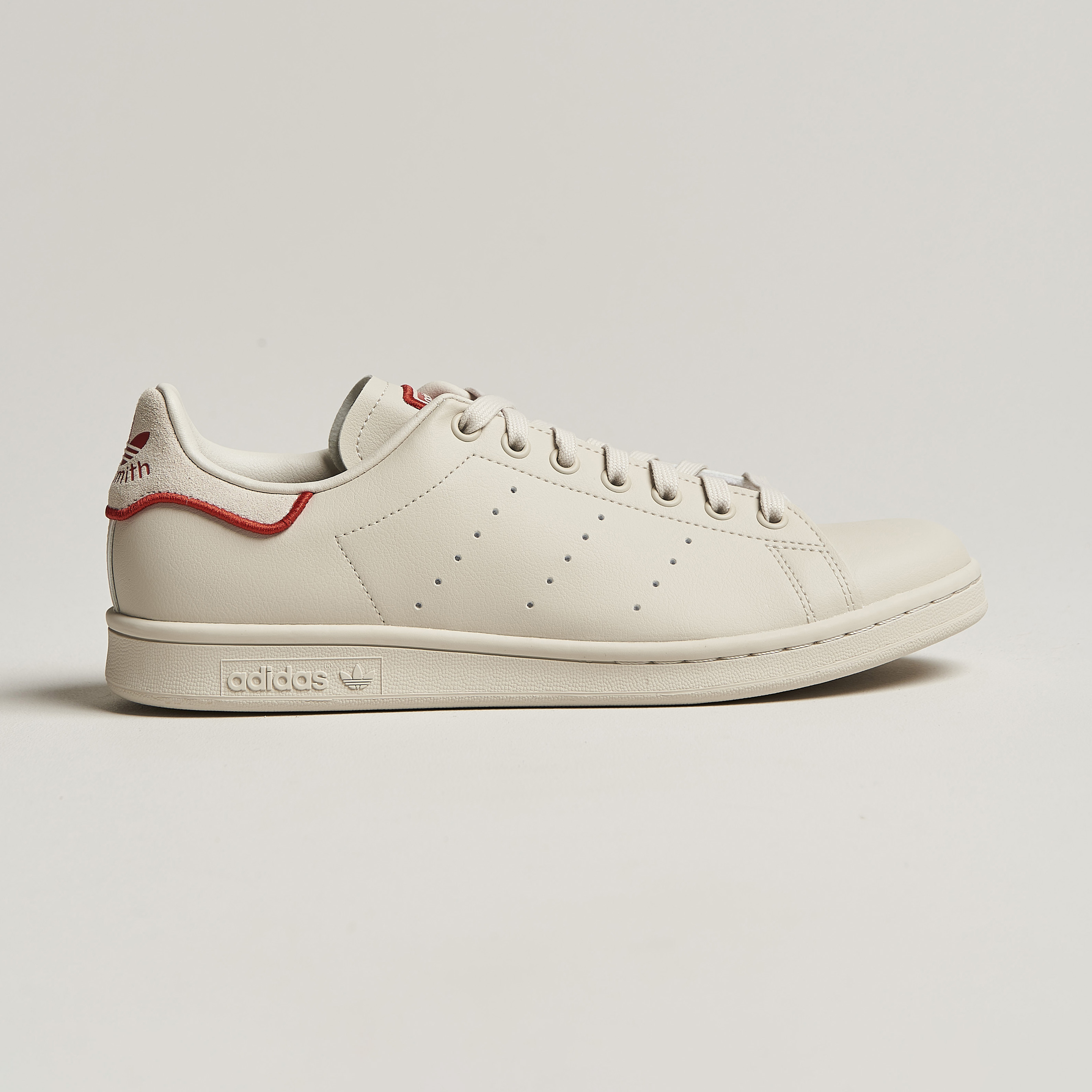 adidas Originals Stan Smith Sneaker Alumin/Cold Red at CareOfCarl.com
