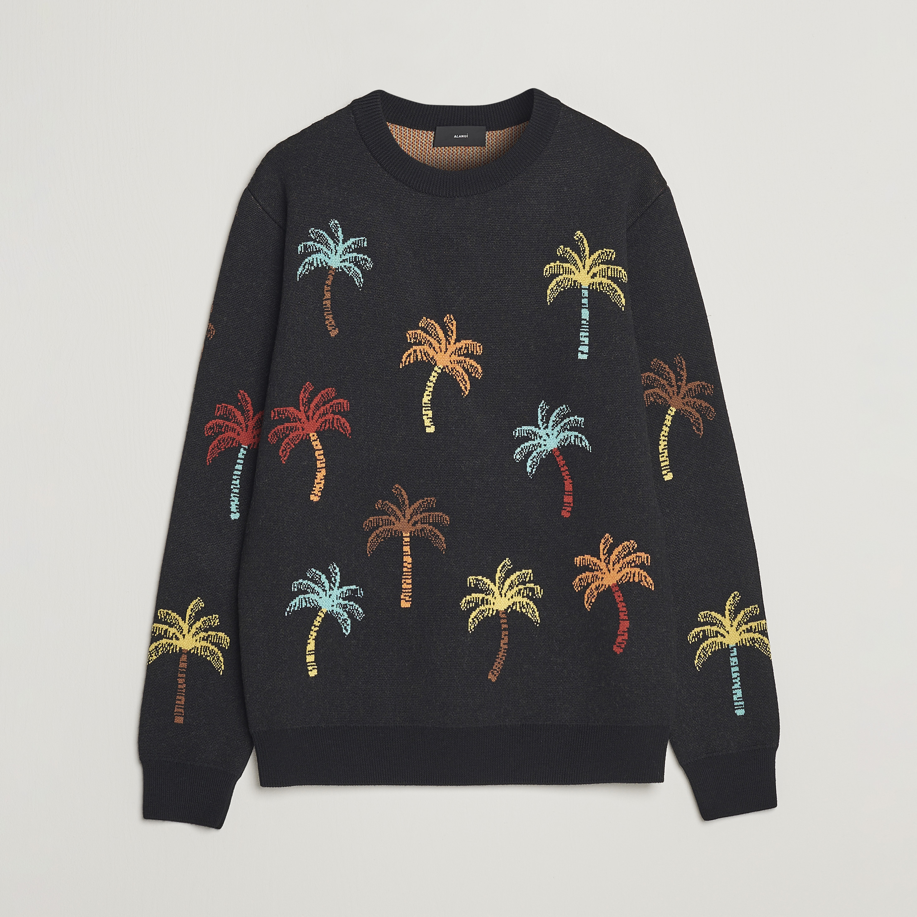 Alanui Palm Tree Jacquard Sweater Black at CareOfCarl.com