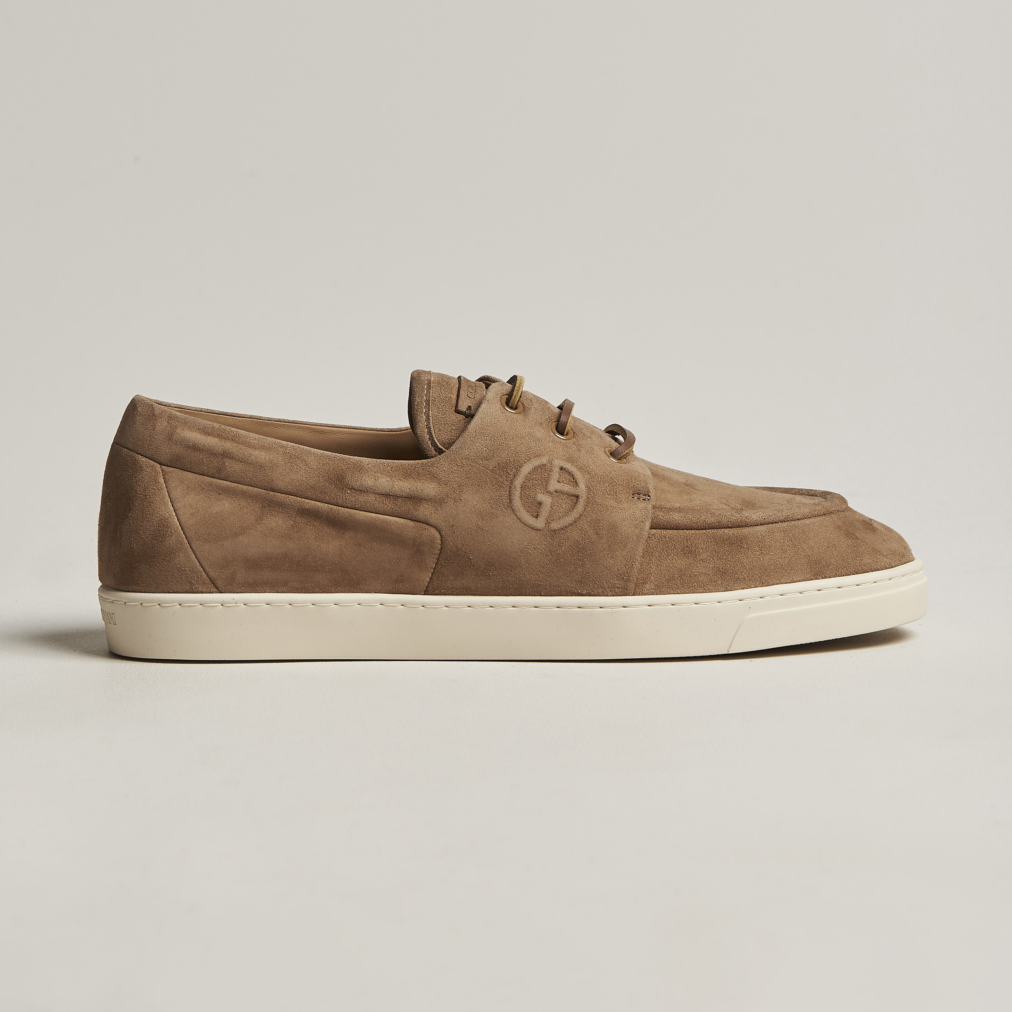 Giorgio Armani Suede Casual Shoe Brown at CareOfCarl.com