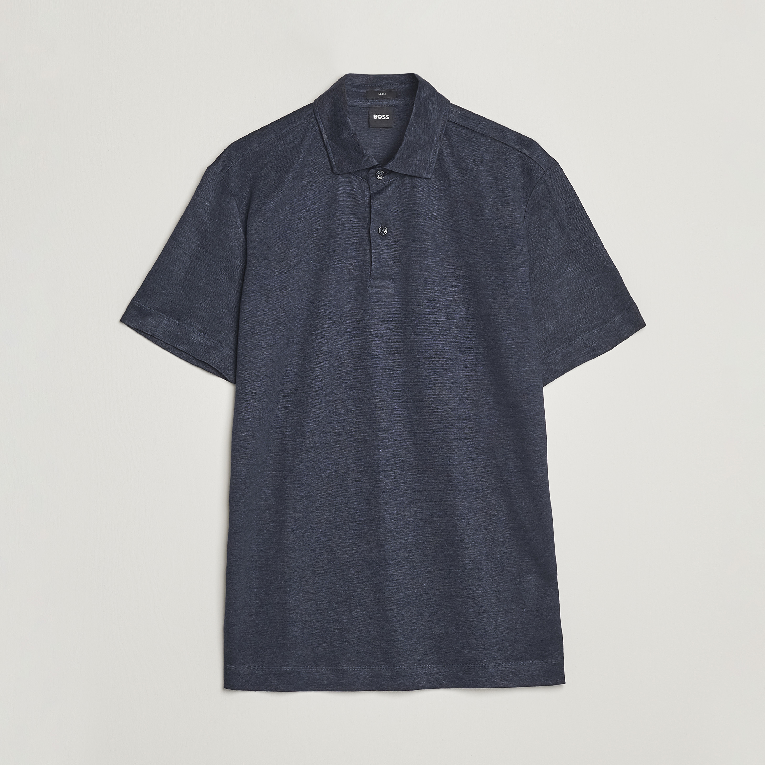 Press Linen Polo Dark Blue at CareOfCarl.com
