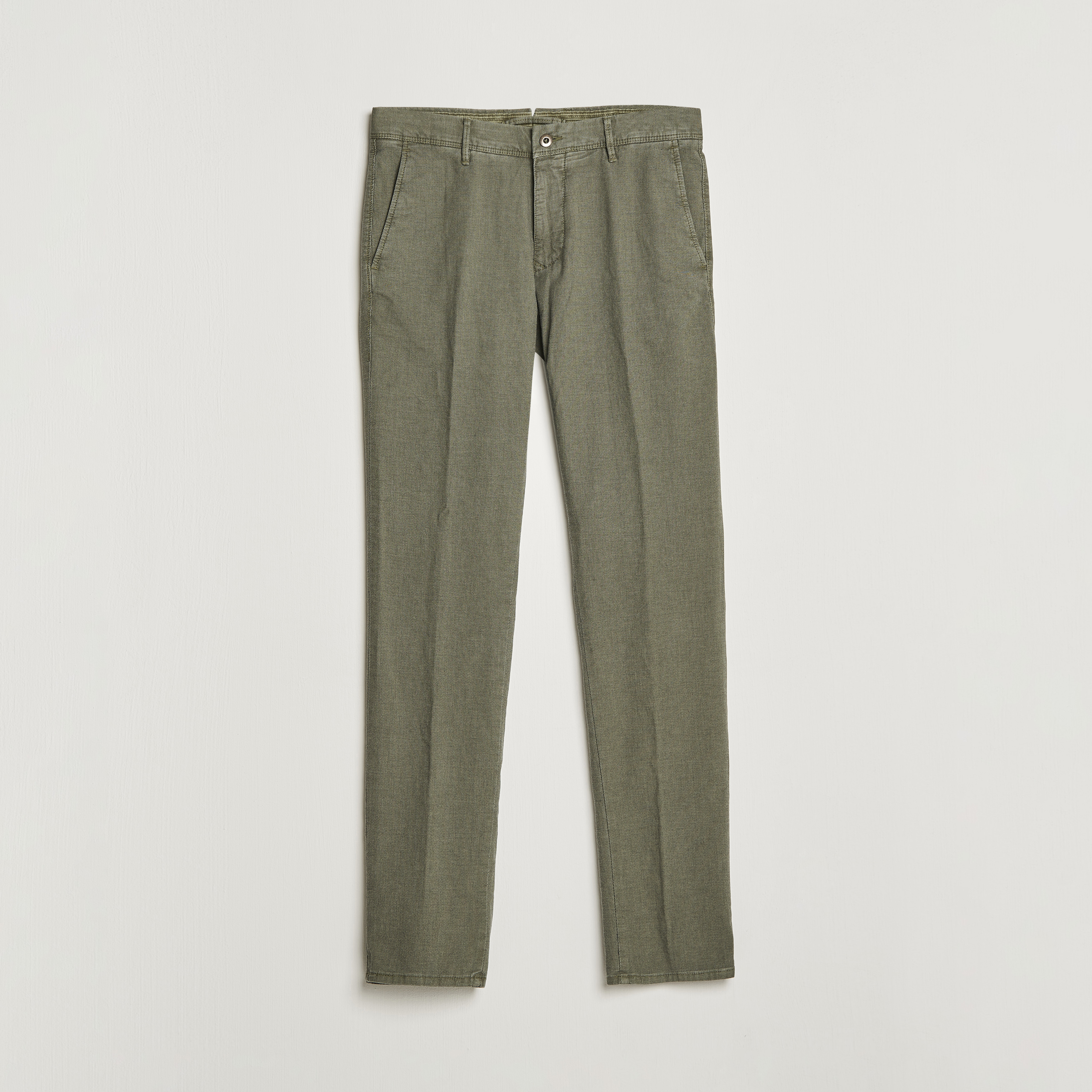 Incotex Slim Fit Overdyed Pattern Slacks Dark Green at CareOfCarl.com