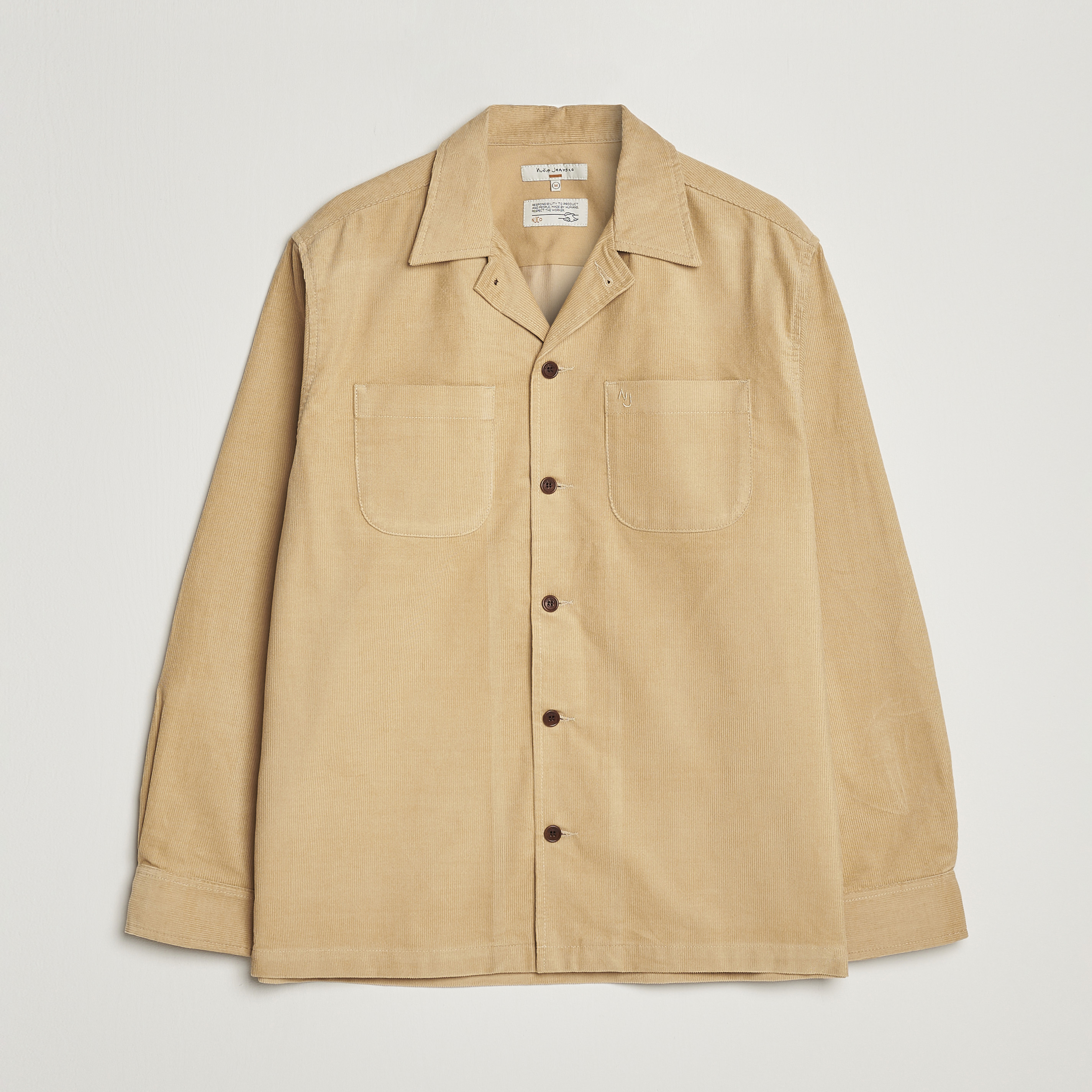 Nudie Jeans Vincent Cord Overshirt Faded Sun at CareOfCarl.com