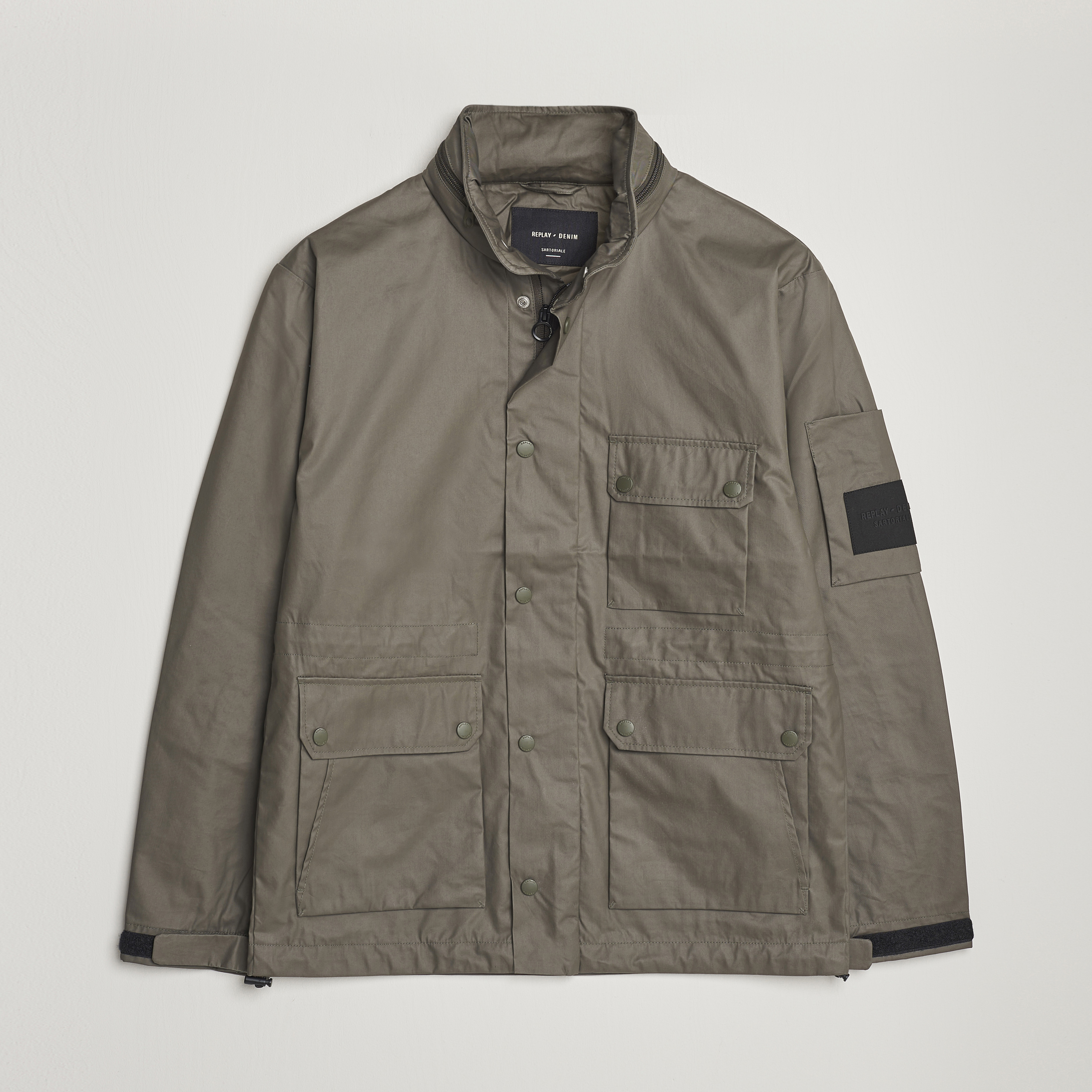 Replay Sartoriale Coated Jacket Dark Green at CareOfCarl.com