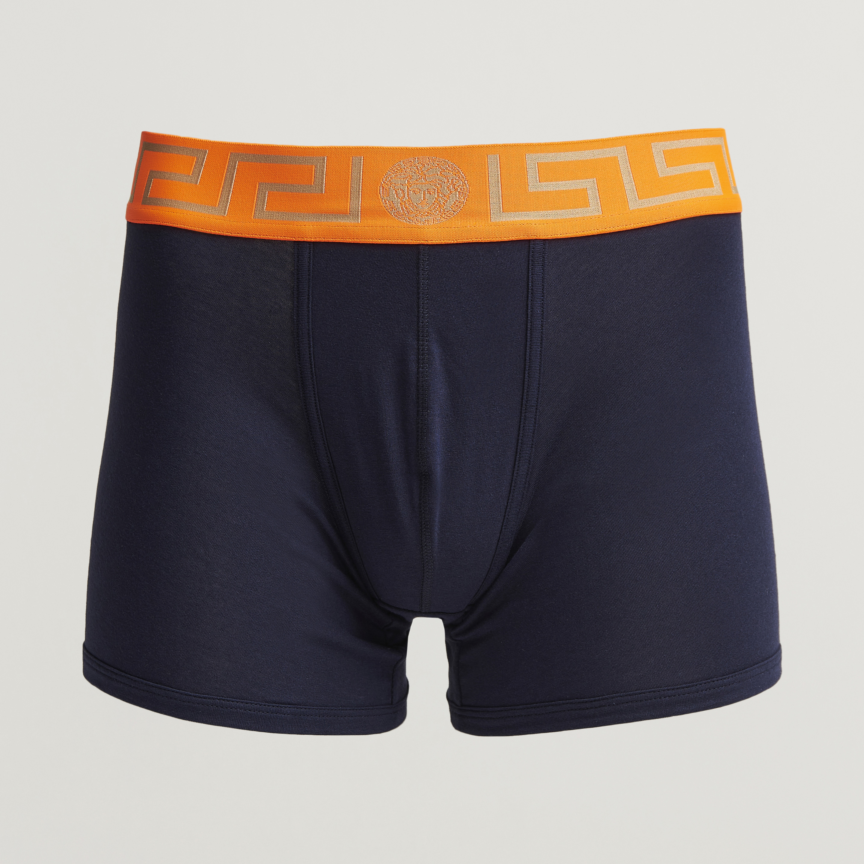 Versace Greca Boxer Briefs Navy/Orange at CareOfCarl.com